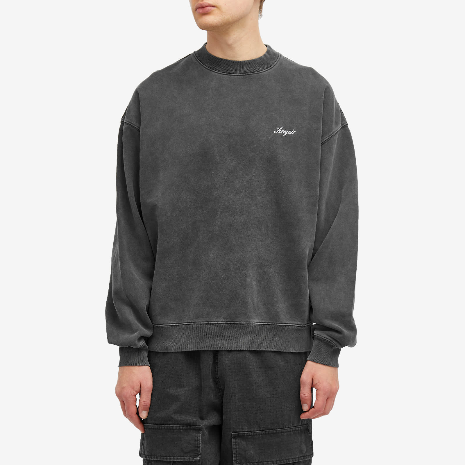 Axel Arigato Honor Washed Crew Sweatshirt Black | END. (US)