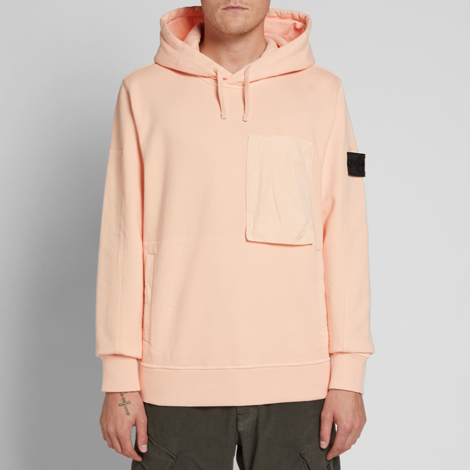 Stone Island Shadow Project Diagonal Weave Popover Hoody Pink | END. (GB)