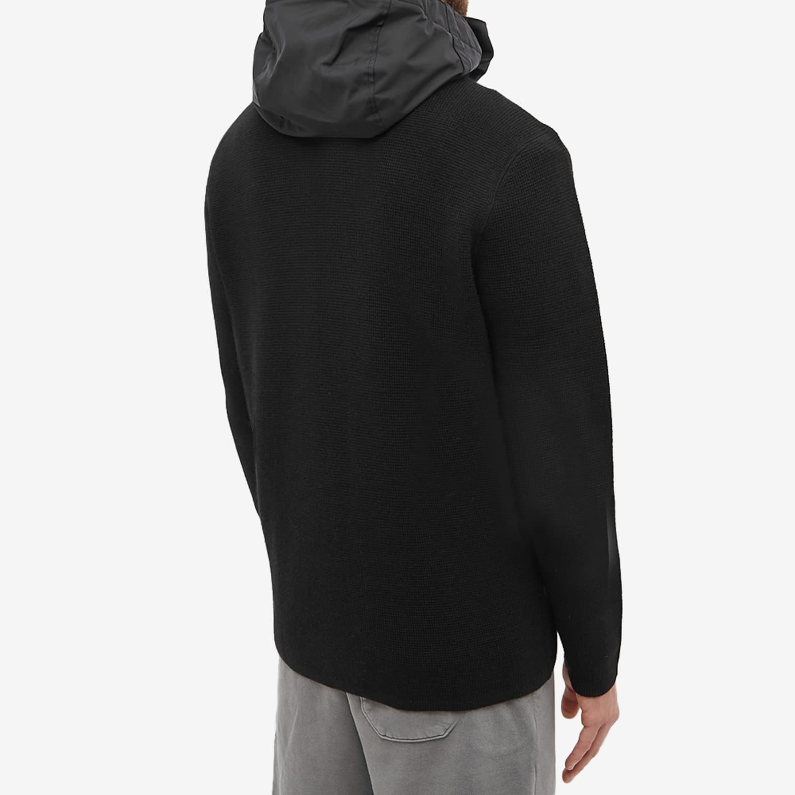 C.P. Company Metropolis Tech Hood Knit Zip Hoodie Black | END. (GB)