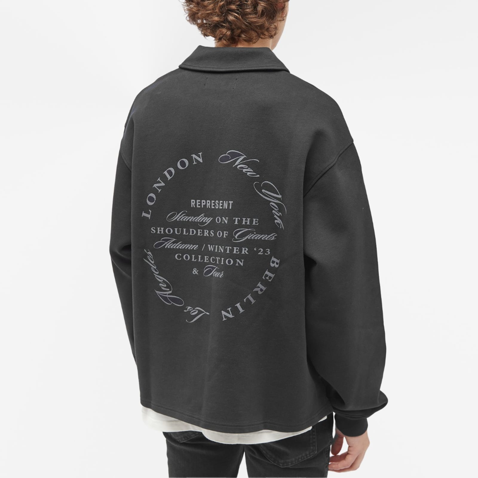 Represent Season Tour Quarter Zip Sweat Black | END. (GB)