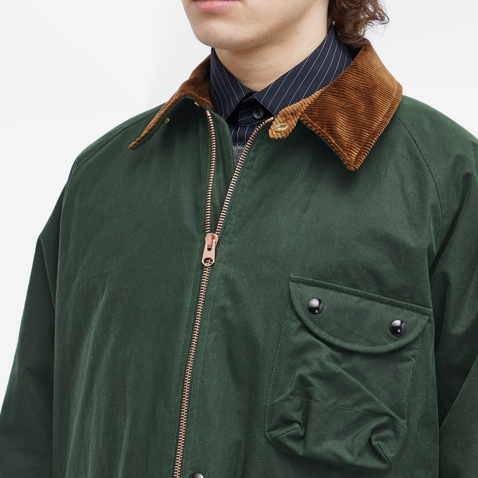 Drake's Waxed Coverall Jacket Emerald Green | END. (US)