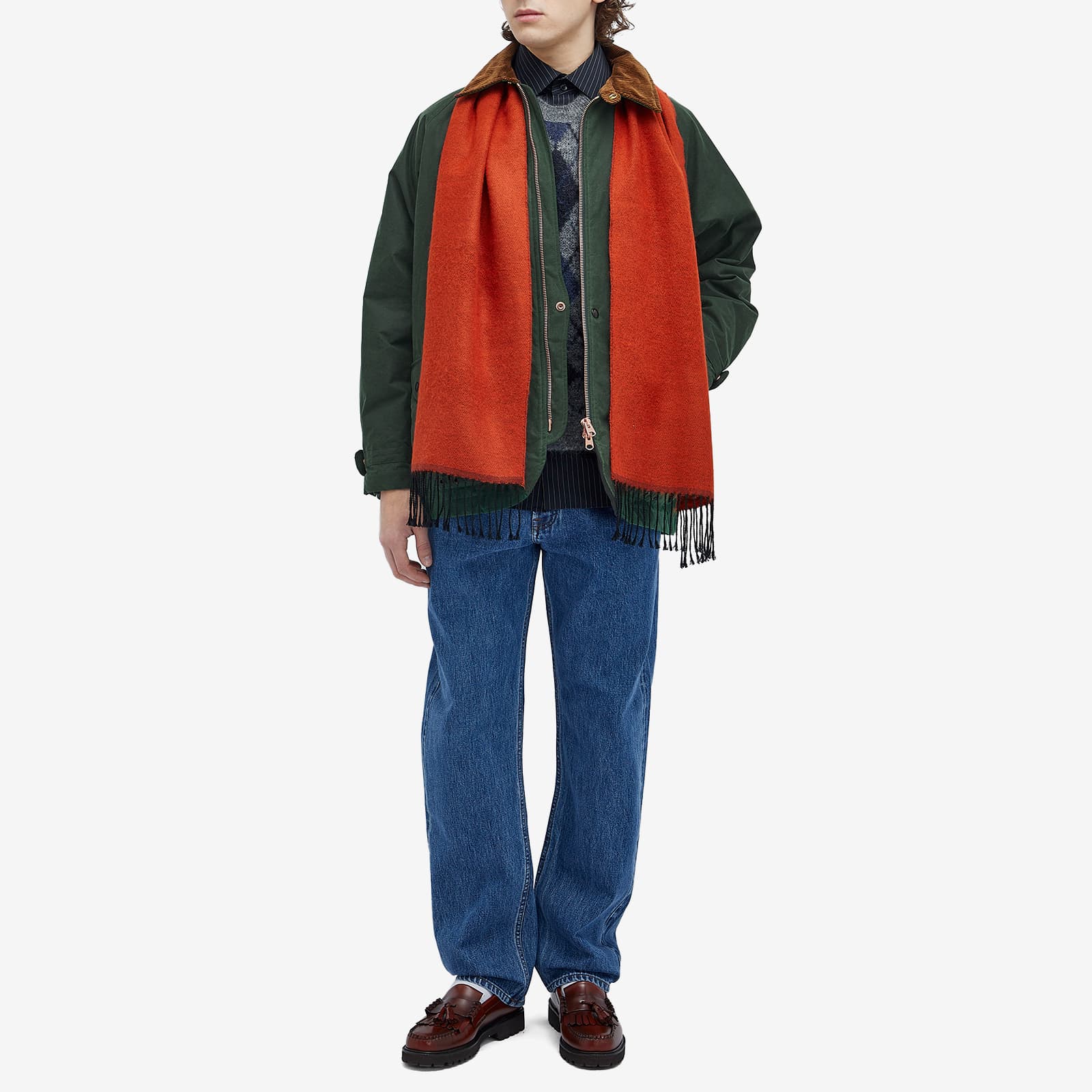 Drake's Waxed Coverall Jacket Emerald Green | END. (US)
