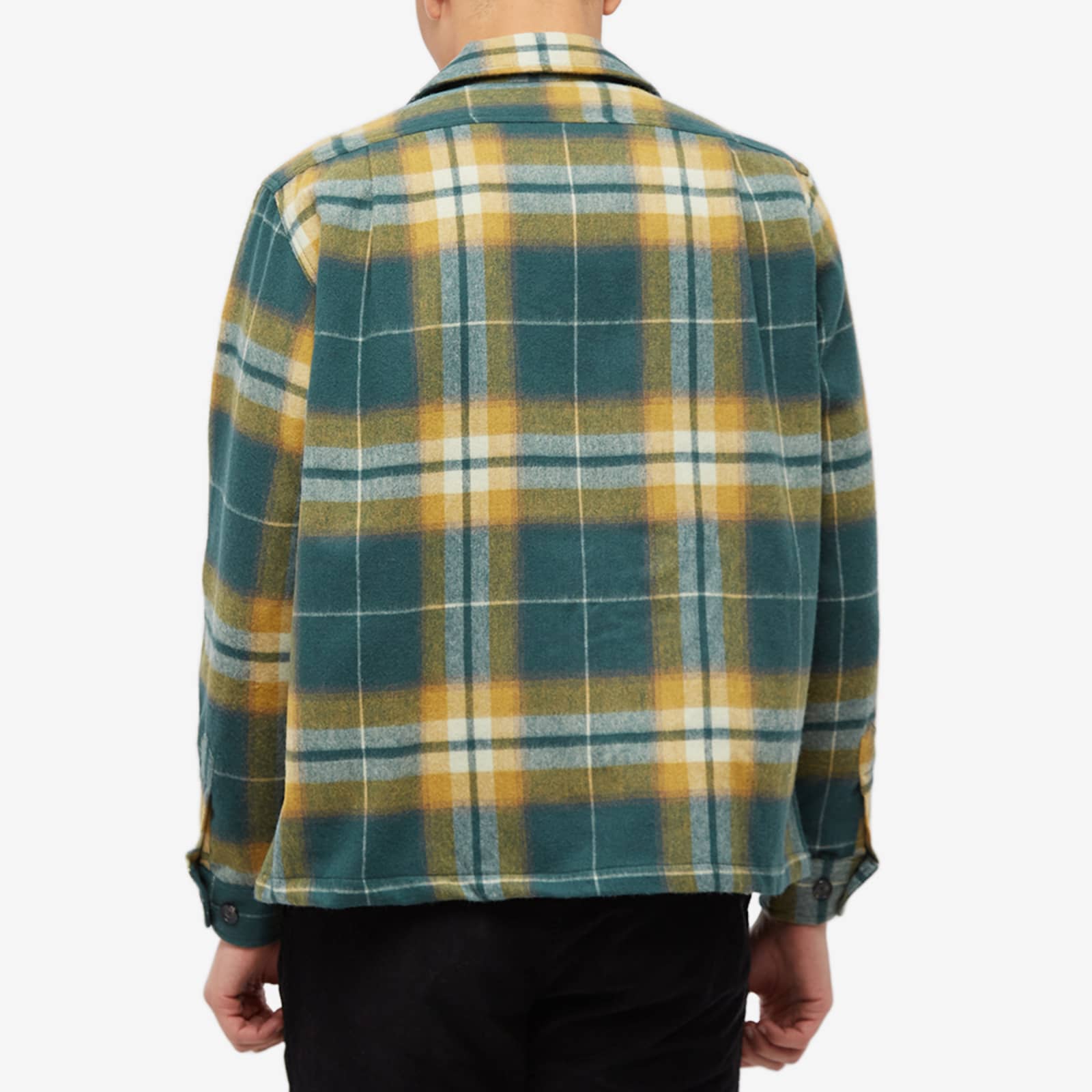Corridor Ombre Plaid Military Jacket Green | END. (US)