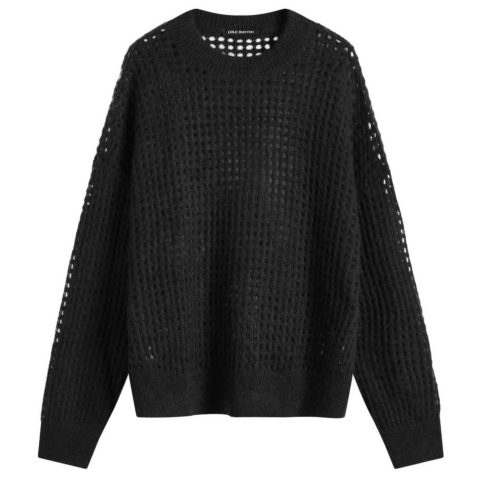 Cole Buxton Open Weave Knitted Jumper Black | END. (US)