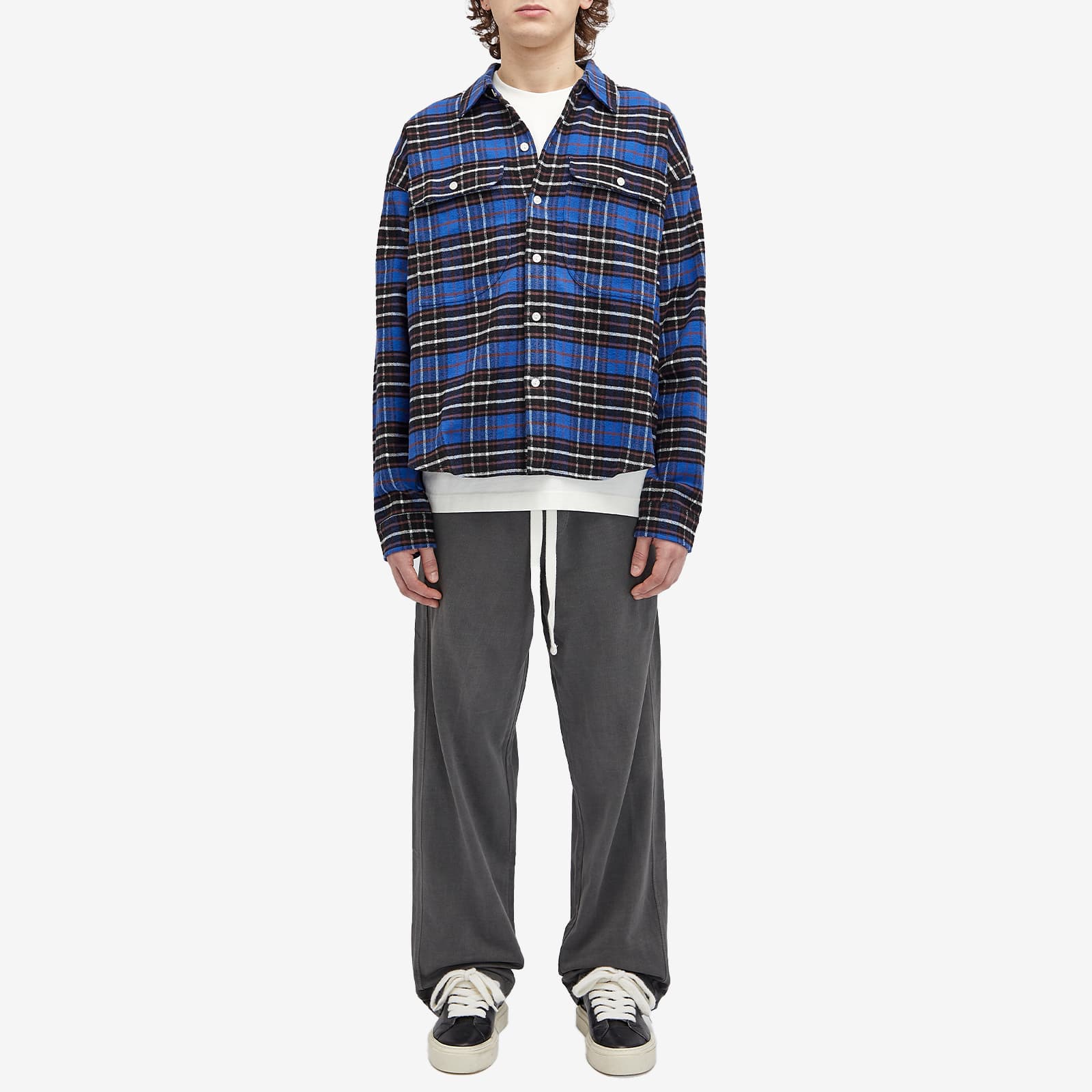 Cole Buxton AW24 Flannel Check Shirt Blue | END. (JP)