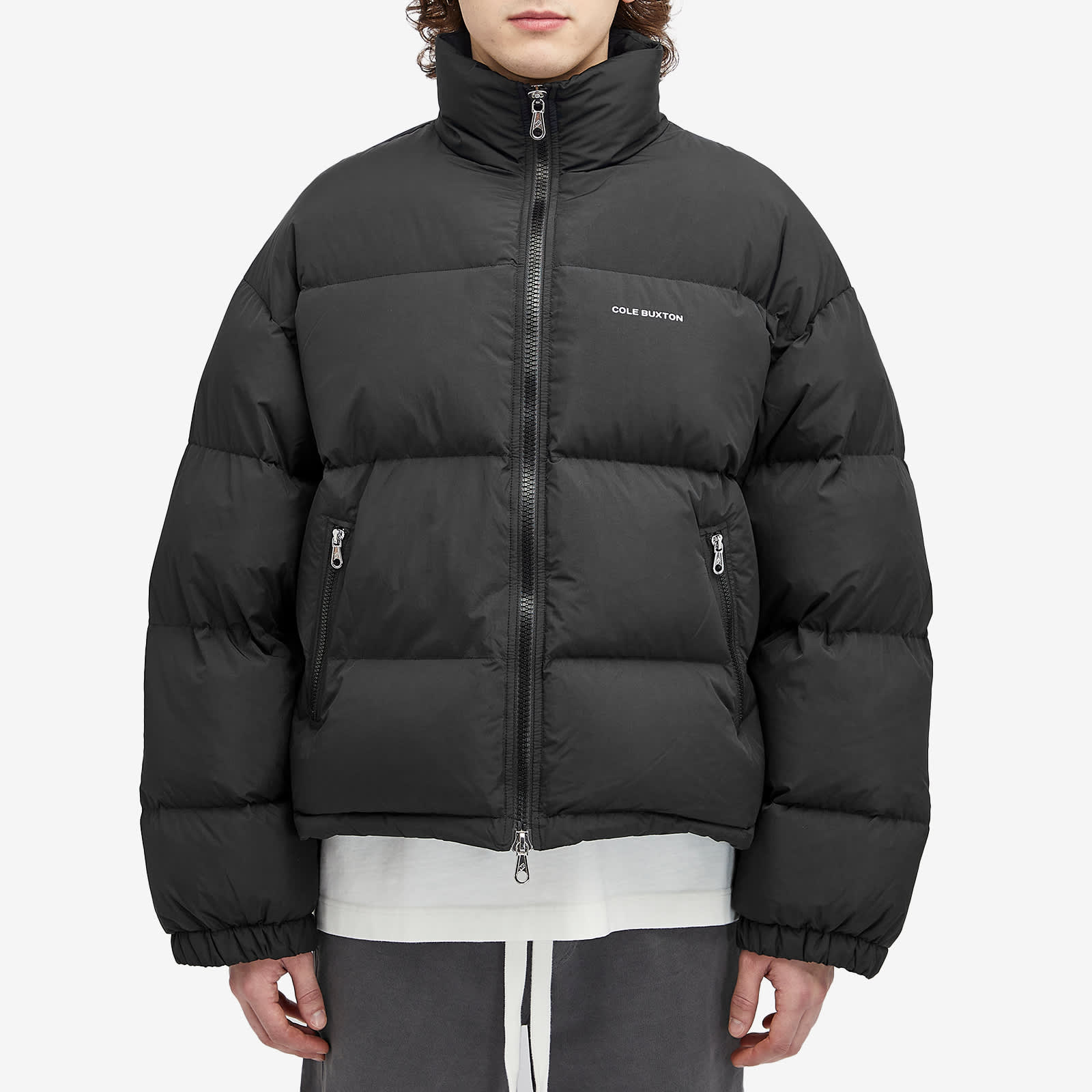 Cole Buxton Cropped Logo Puffer Jacket Black | END. (GB)