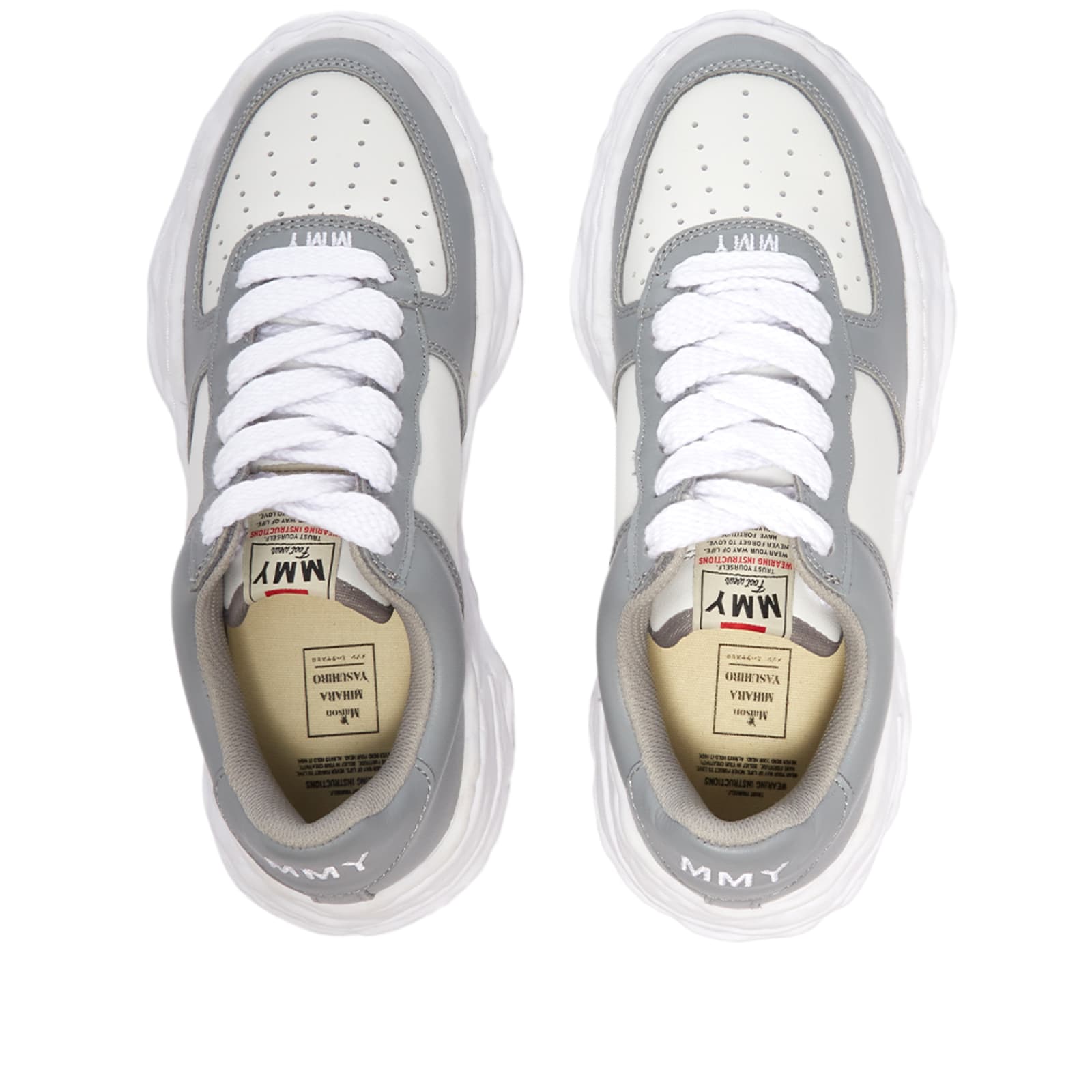 Maison MIHARA YASUHIRO Wayne Low Original Sole Leather Sneaker Grey ...