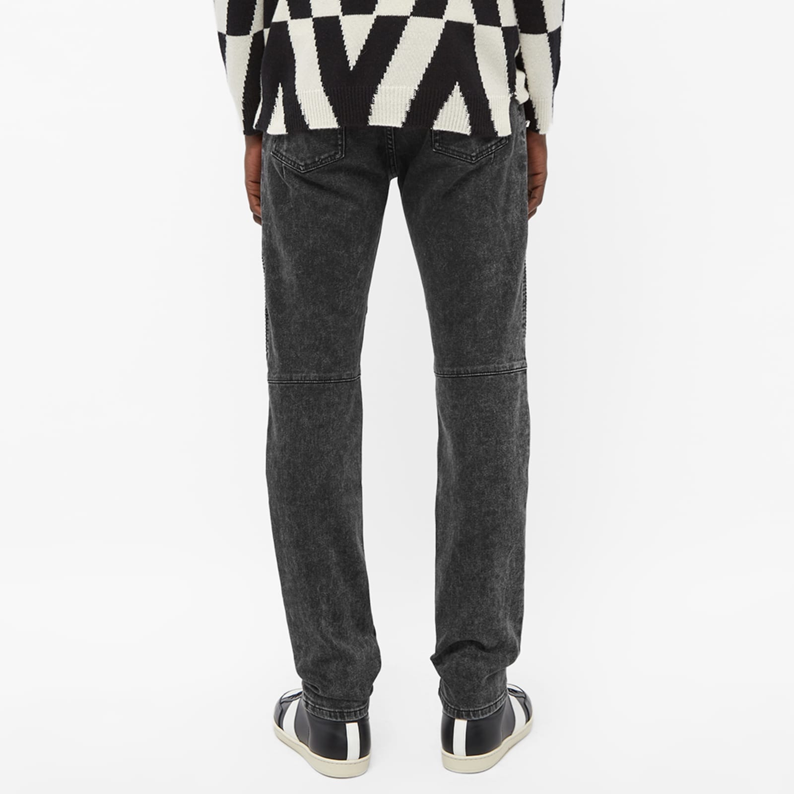 Balmain Ribbed Biker Jeans Black | END. (GB)