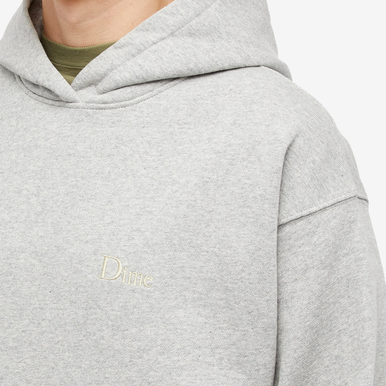 Dime Classic Small Logo Hoodie Heather Grey | END. (US)