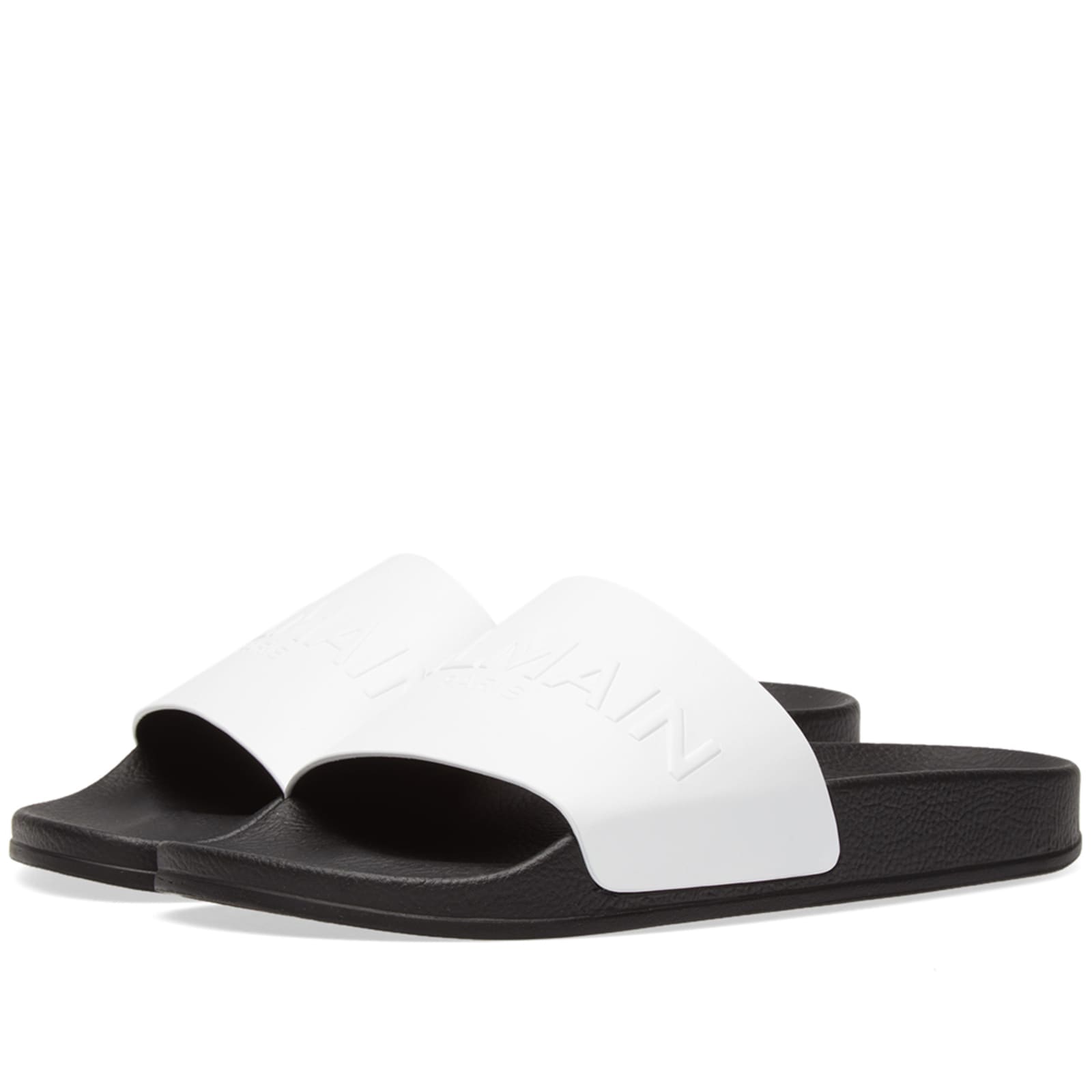 Balmain Leather Slide White | END.