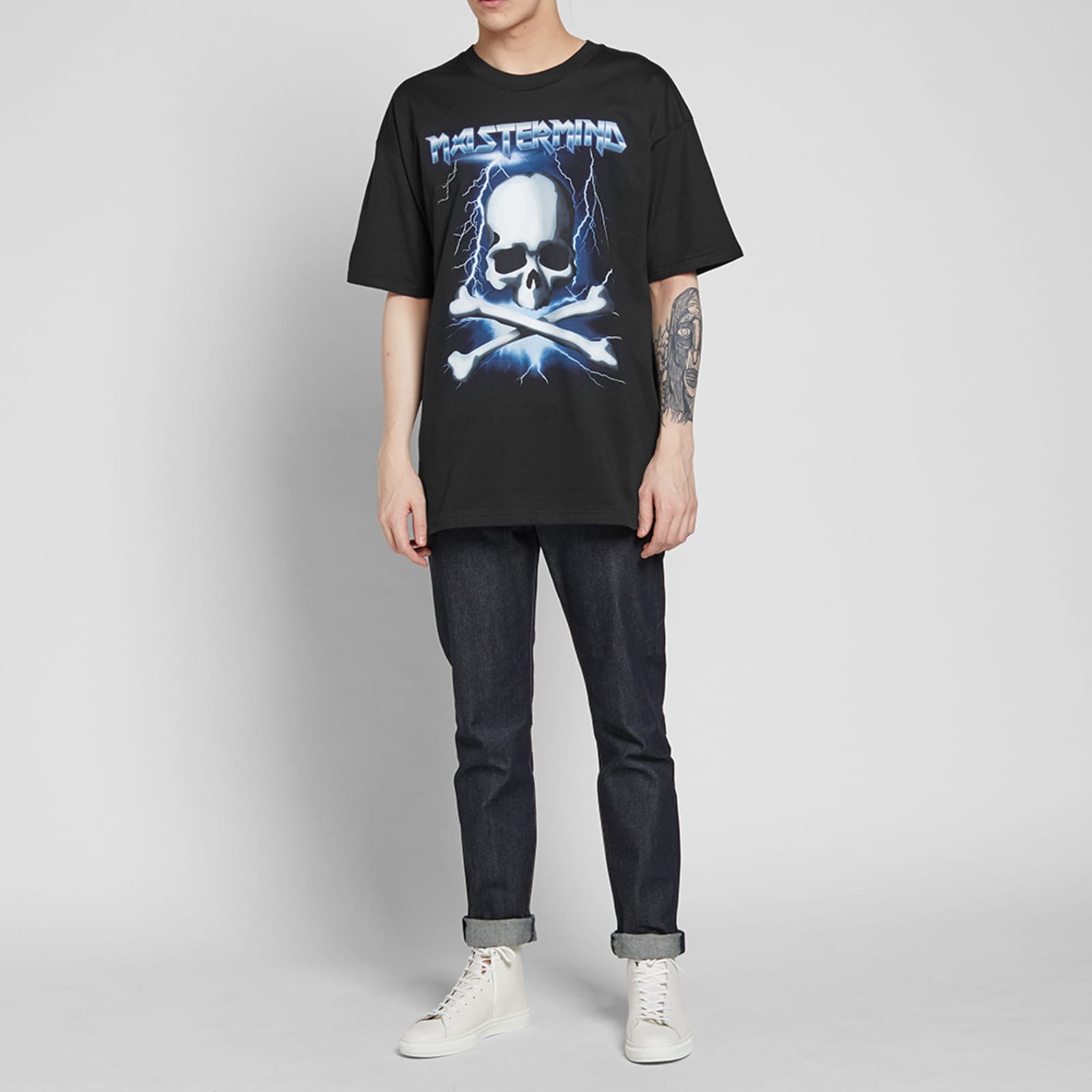 Mastermind Japan Lightning Skull Tee Black | END. (AU)