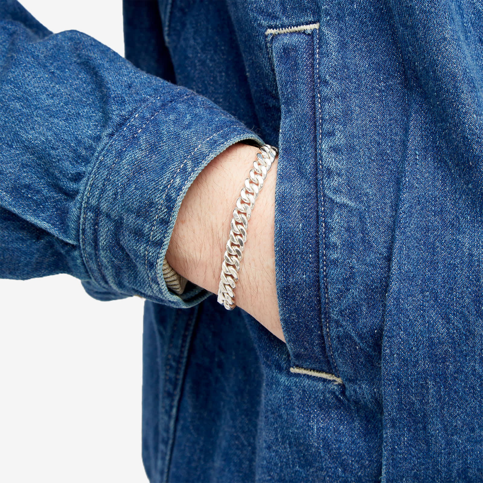 Maple Cuban Link Bracelet 8mm Silver | END.