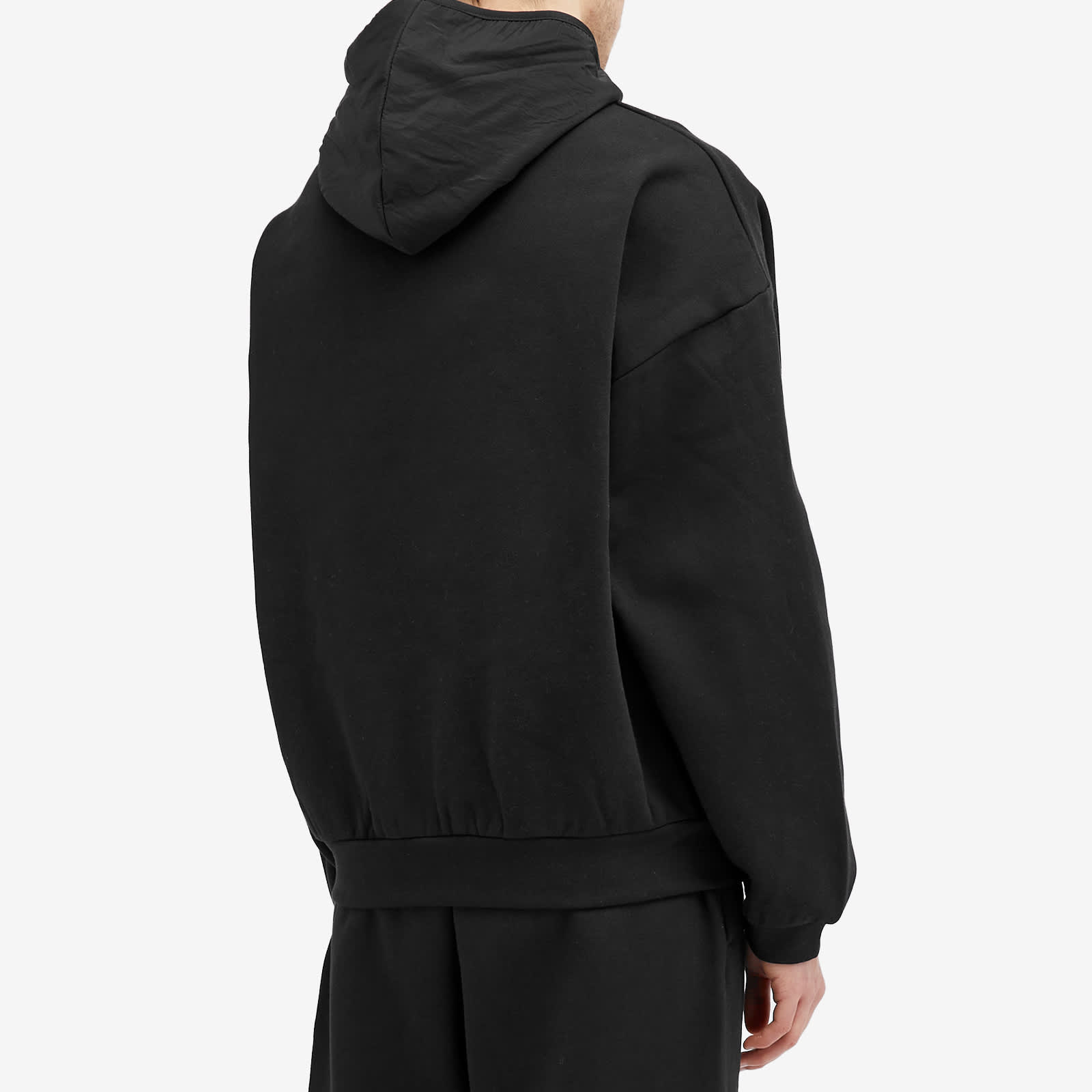 Fear of God ESSENTIALS Spring Nylon Fleece Hoodie Jet Black | END. (US)