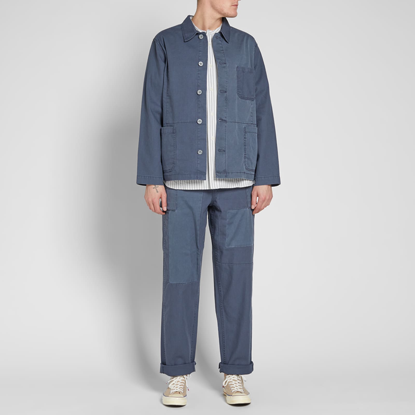Nigel Cabourn x Lybro Mixed Field Jacket Washed Blue | END. (US)