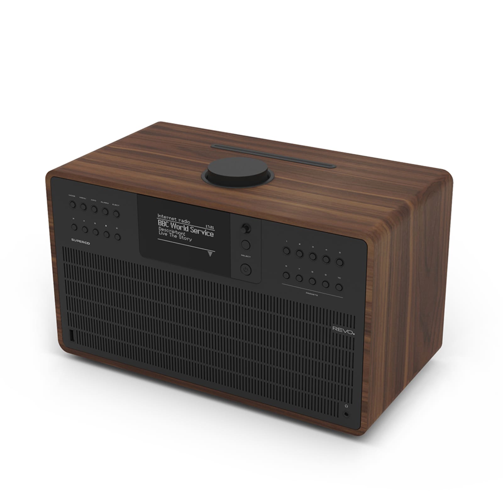 Revo Super CD Multi System DAB Radio & Bluetooth Walnut & Black | END. (US)