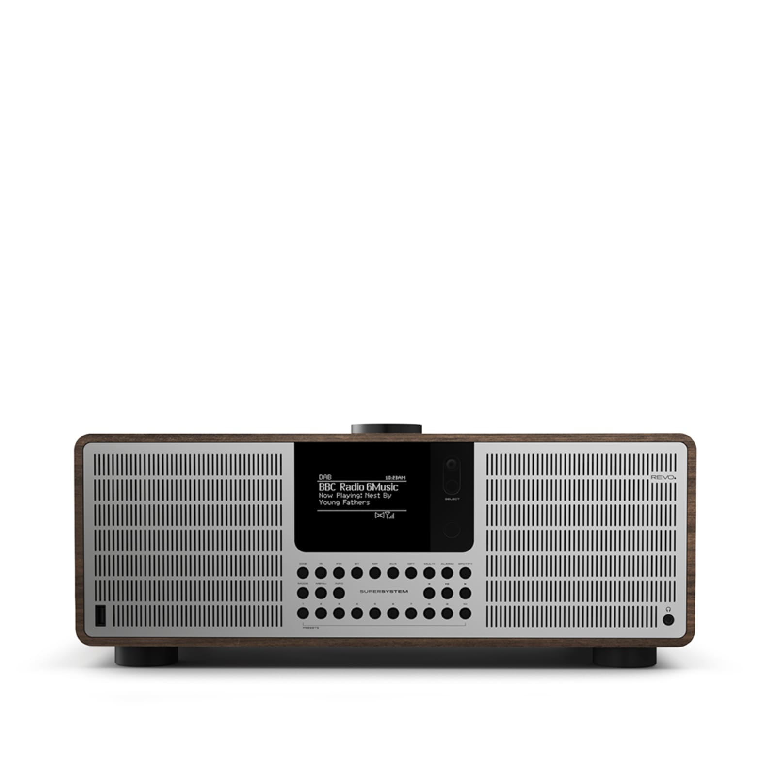 Revo Super System Stereo Network Player & DAB Radio Walnut & Silver ...