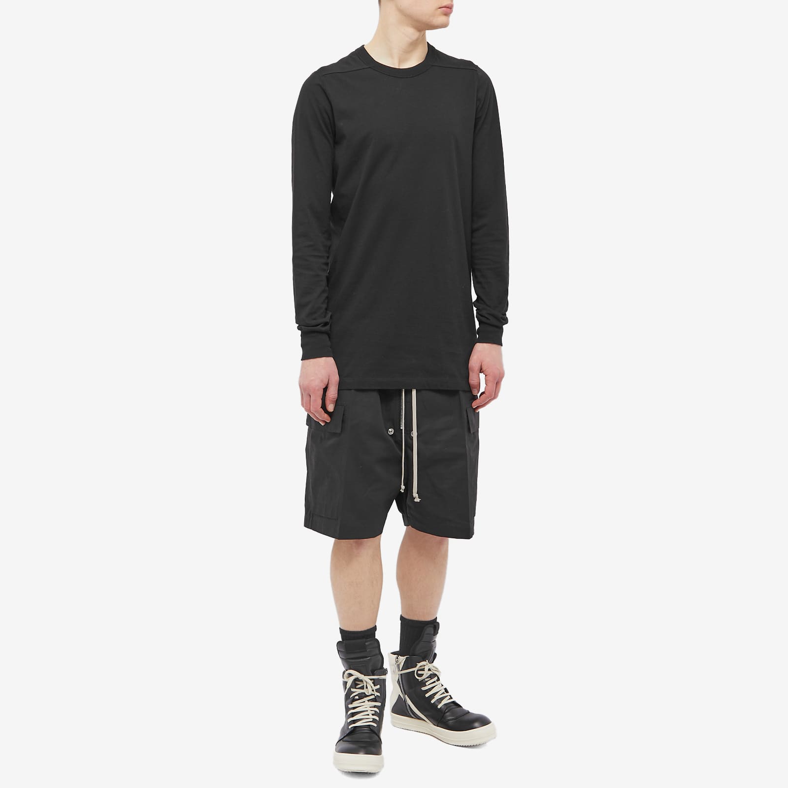 Rick Owens Cotton Ripstop Cargo Bela Short Black | END. (ES)