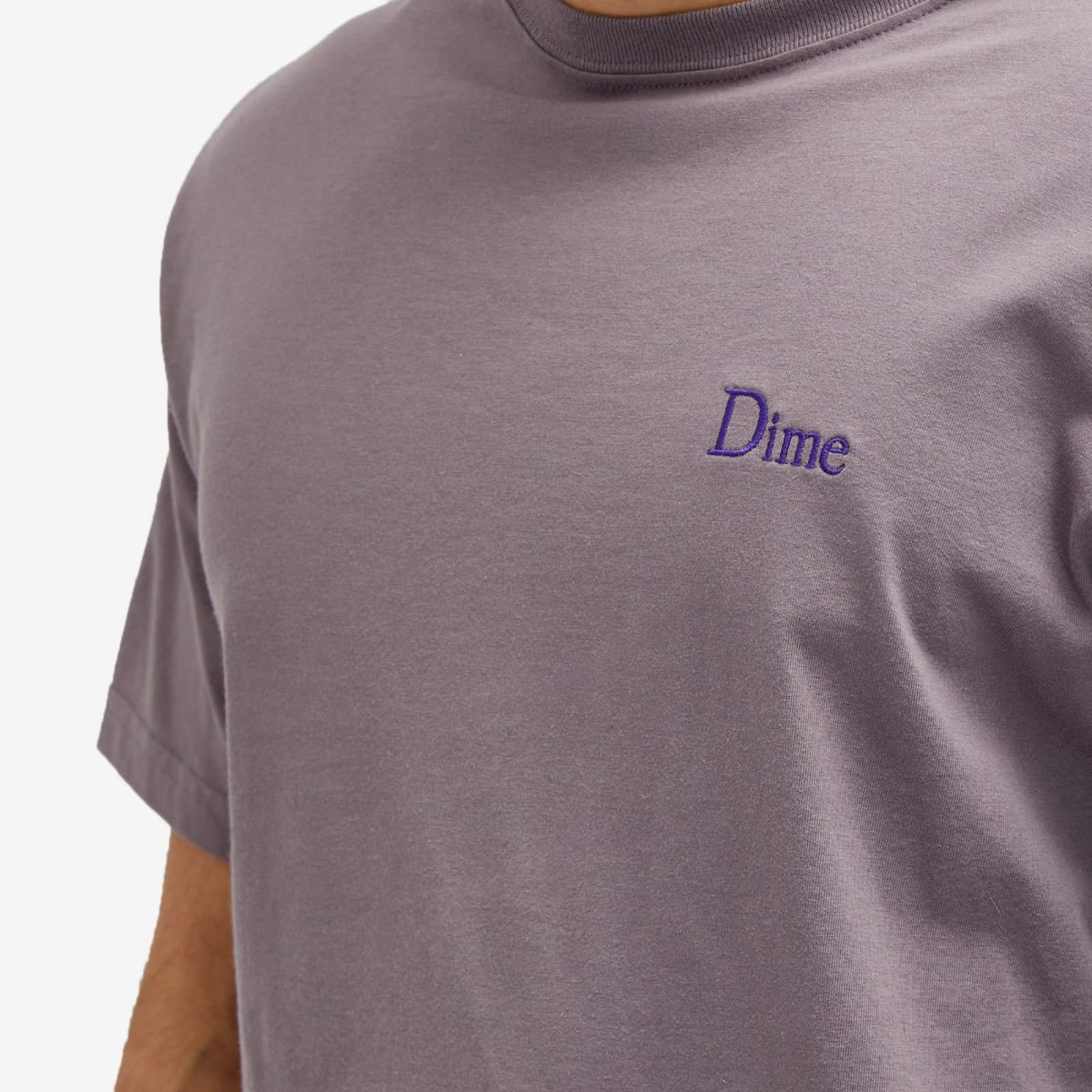 Dime Classic Small Logo T-Shirt Plum Grey | END. (GB)