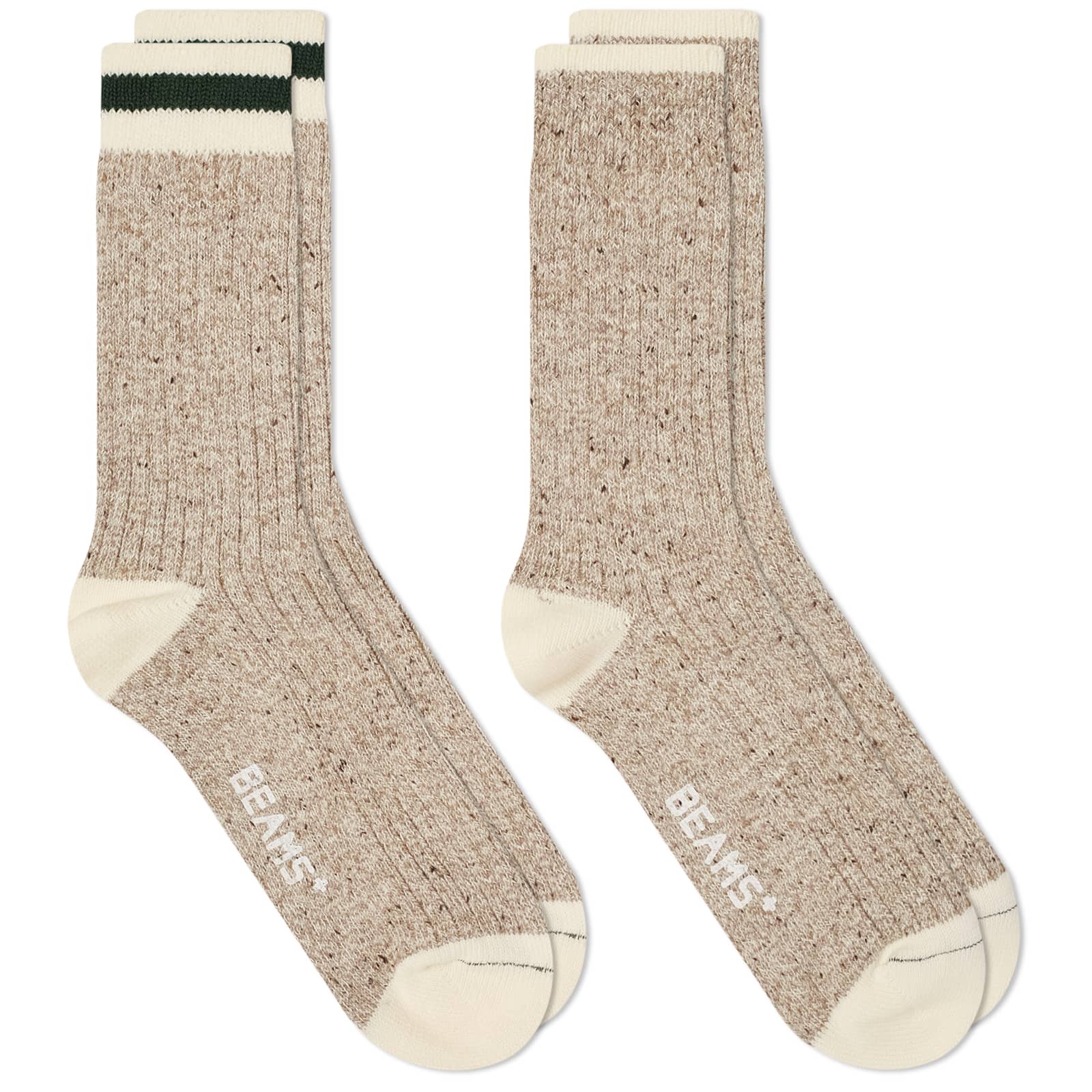Beams Plus Rag Sock Green Line | END. (GB)