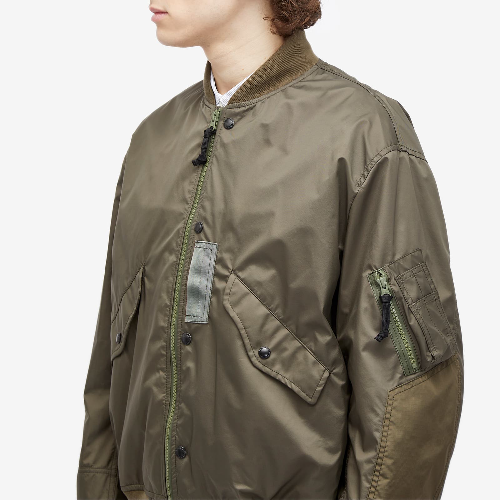 Comme des Garçons Homme 3 Layer Nylon Bomber Jacket Khaki | END. (US)