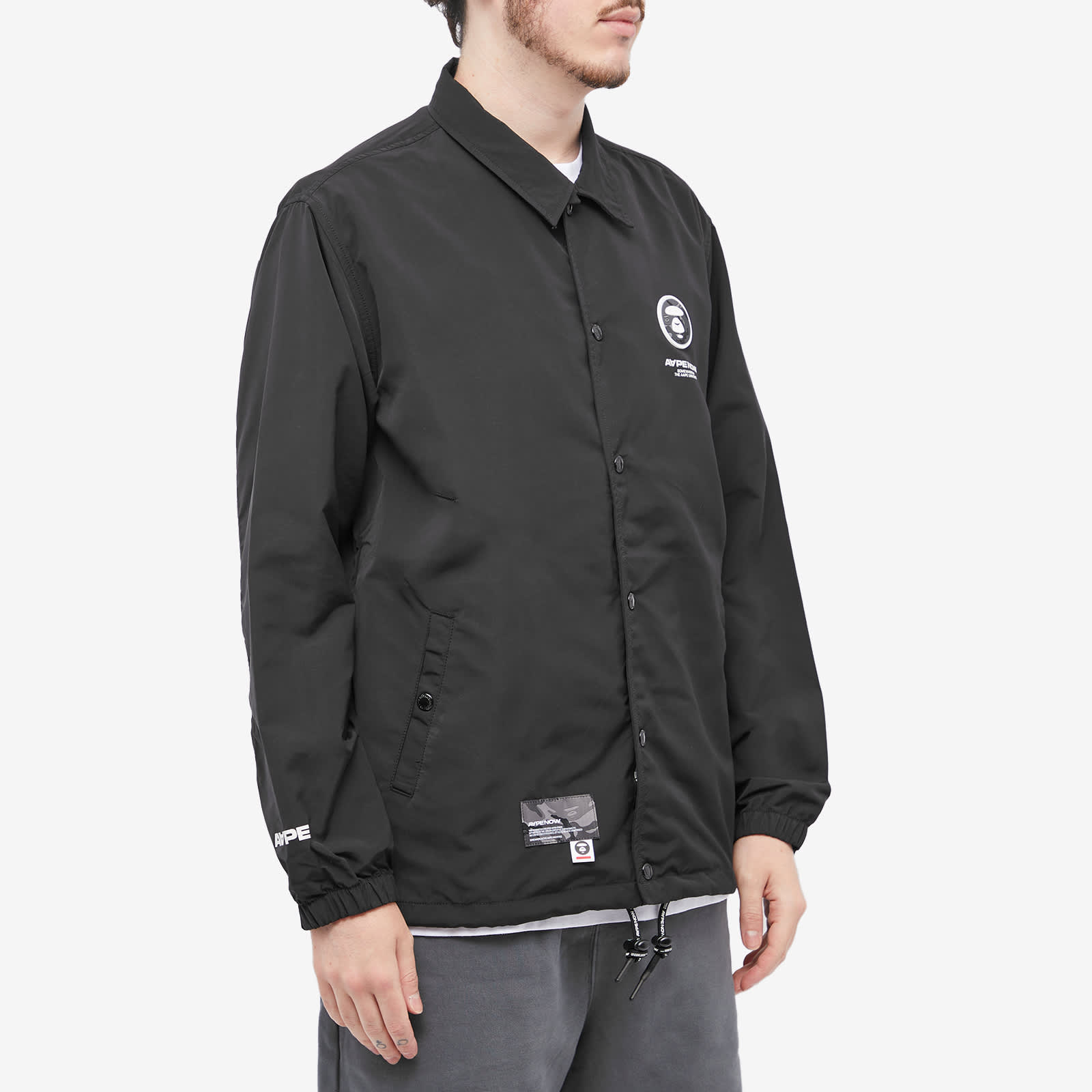 AAPE Now Badge Coach Jacket Black | END. (GB)