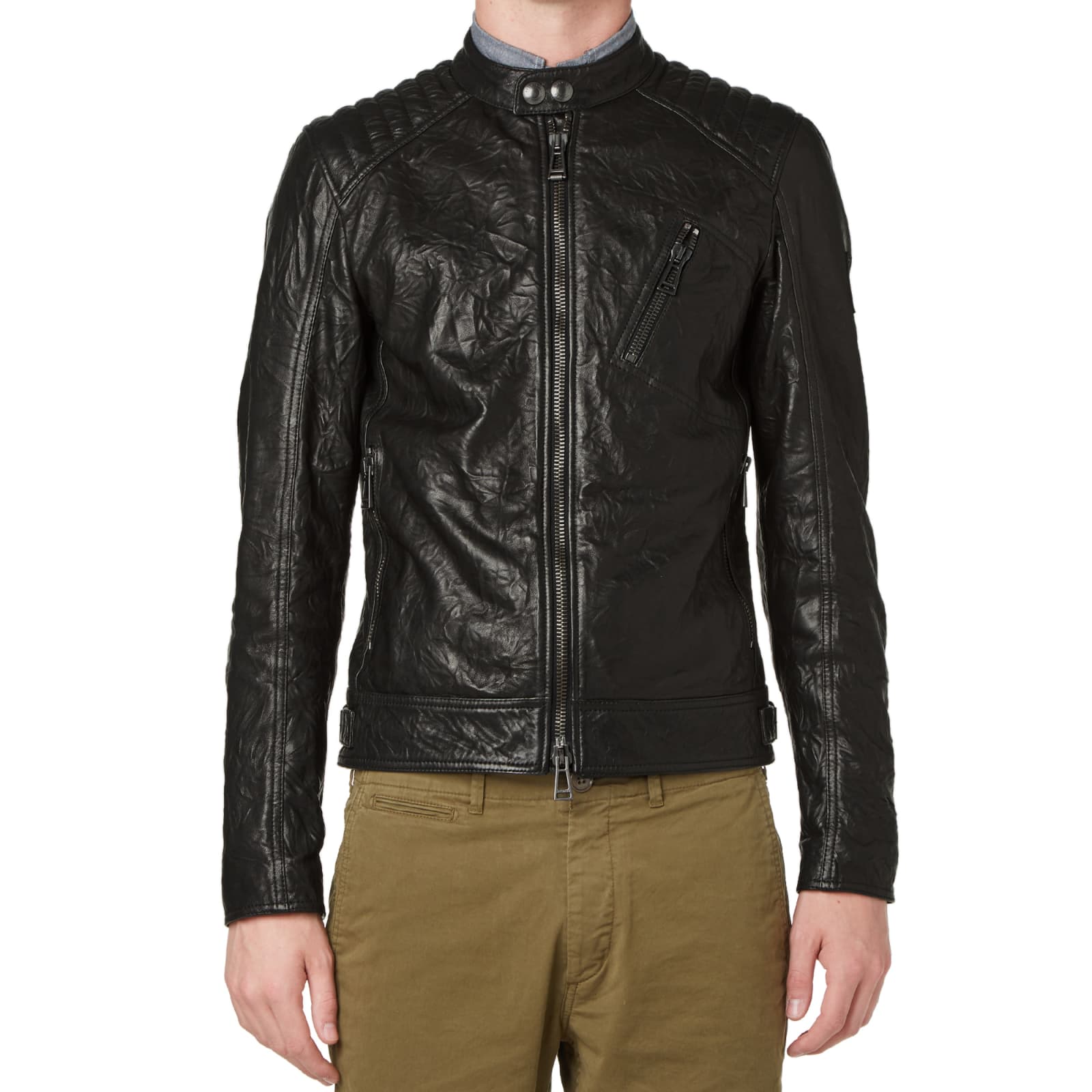 Belstaff K Racer Tumbled Leather Jacket Black | END. (US)