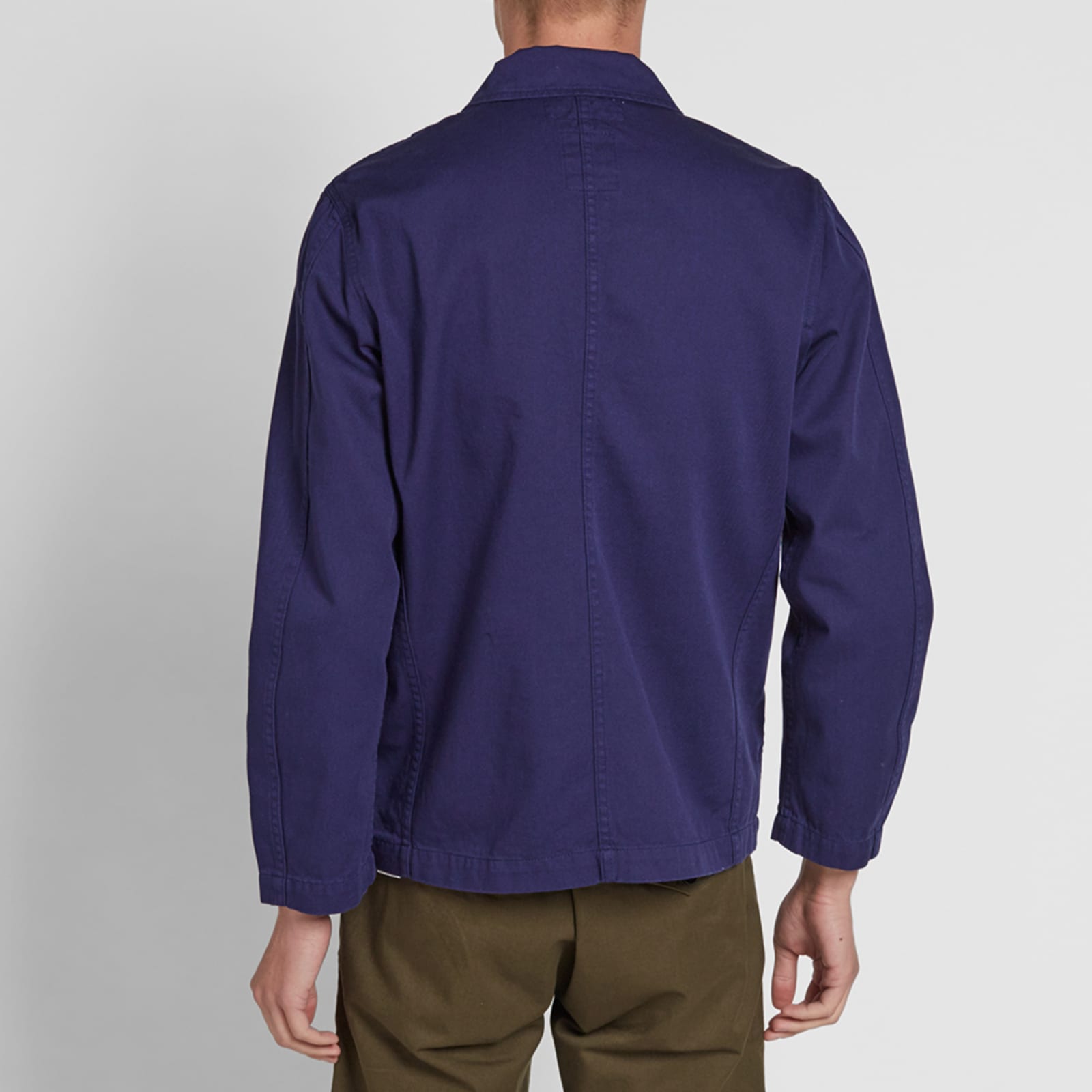 Universal Works Bakers Jacket Work Blue Byron Twill | END. (GB)