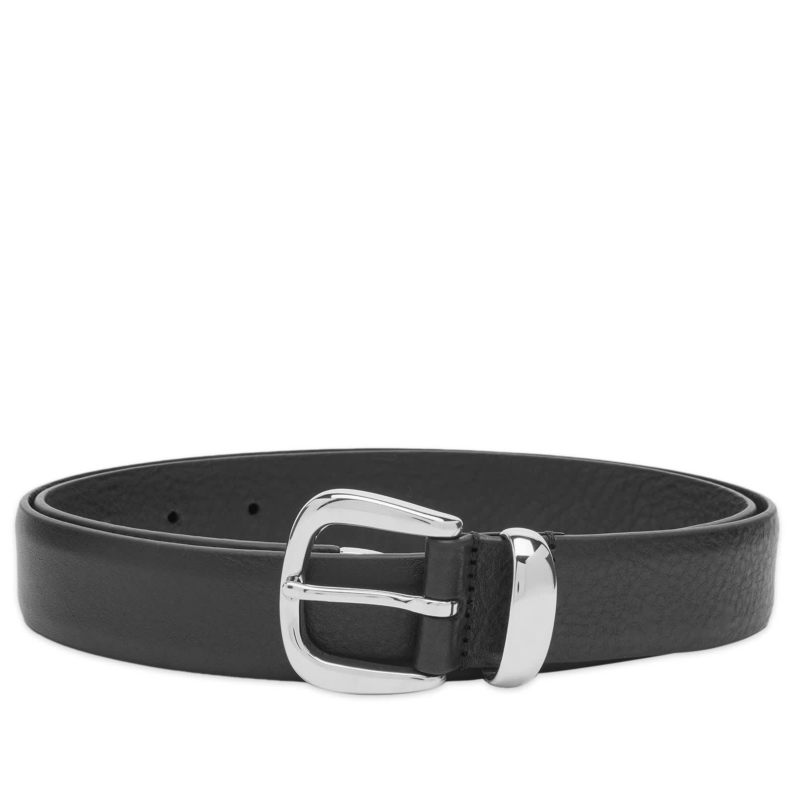 Anderson's Narrow Leather Metal Tip Belt Black | END. (KR)