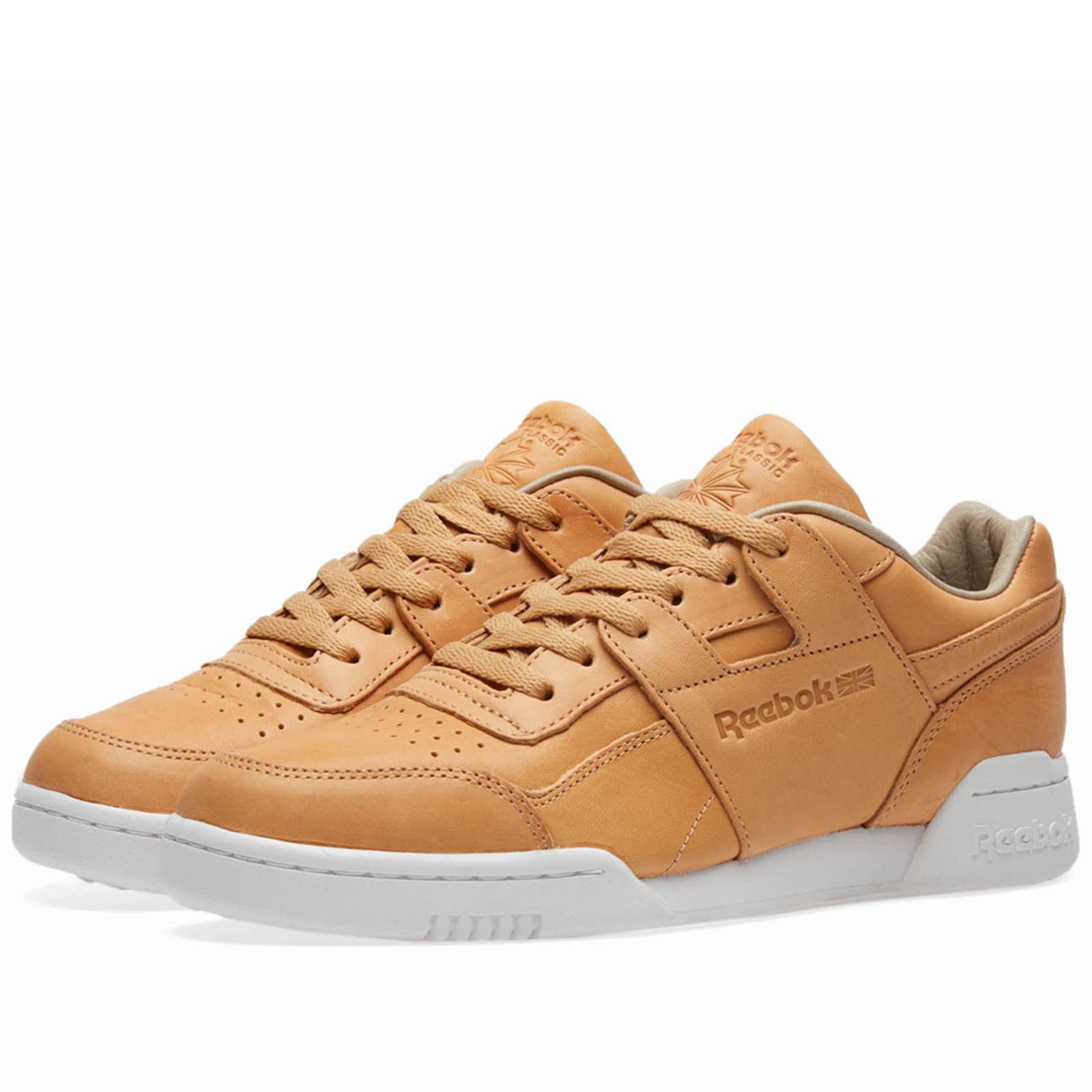 Reebok x Horween Leather Co. Workout Plus Sand & White | END. (GB)