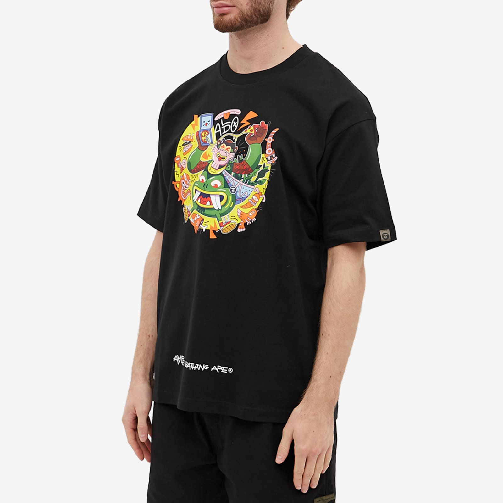 AAPE x Jumping Lomo Aldo T-Shirt Black | END.