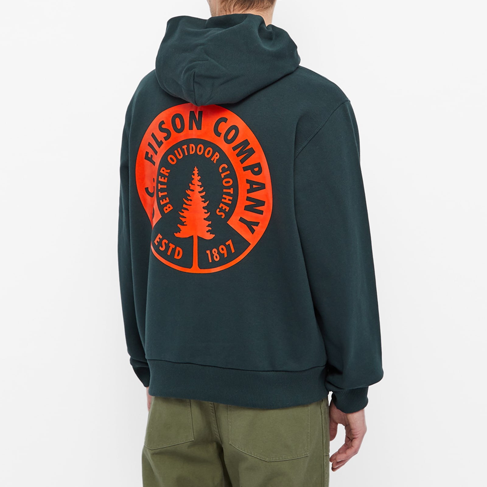 Filson Prospector Popover Hoodie Green & Fir Tree | END. (US)