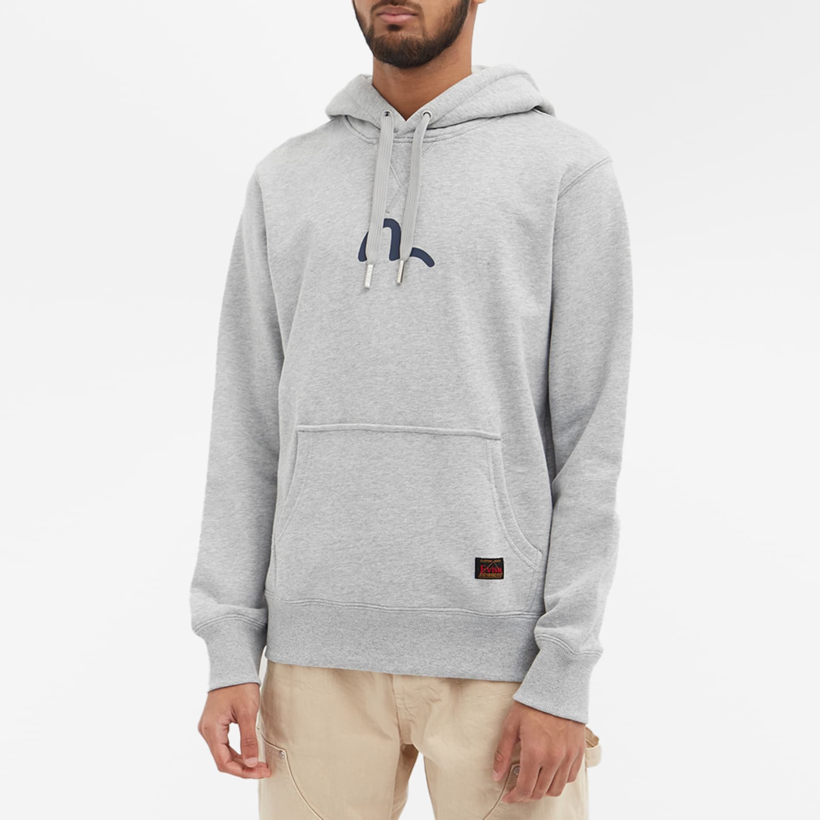 Evisu Seagull Print Hoodie Heather Grey | END. (AU)