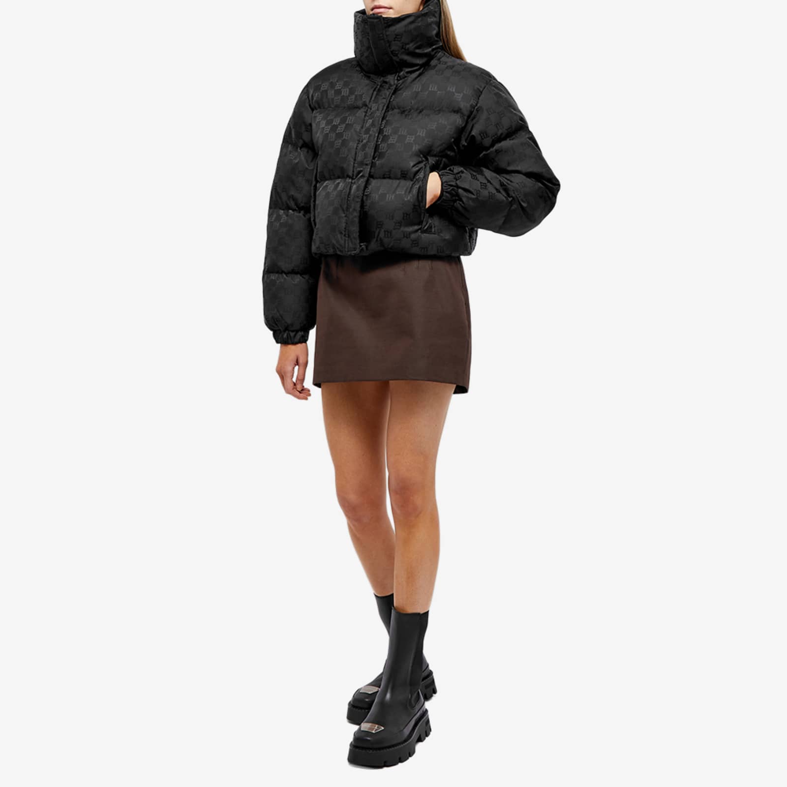 MISBHV Monogram Jacquard Puffer Coat Black | END. (US)