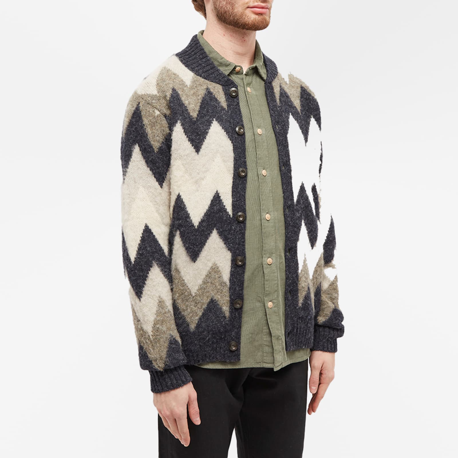 Howlin' Blue Magician Baseball Cardigan Charcoal | END. (KR)