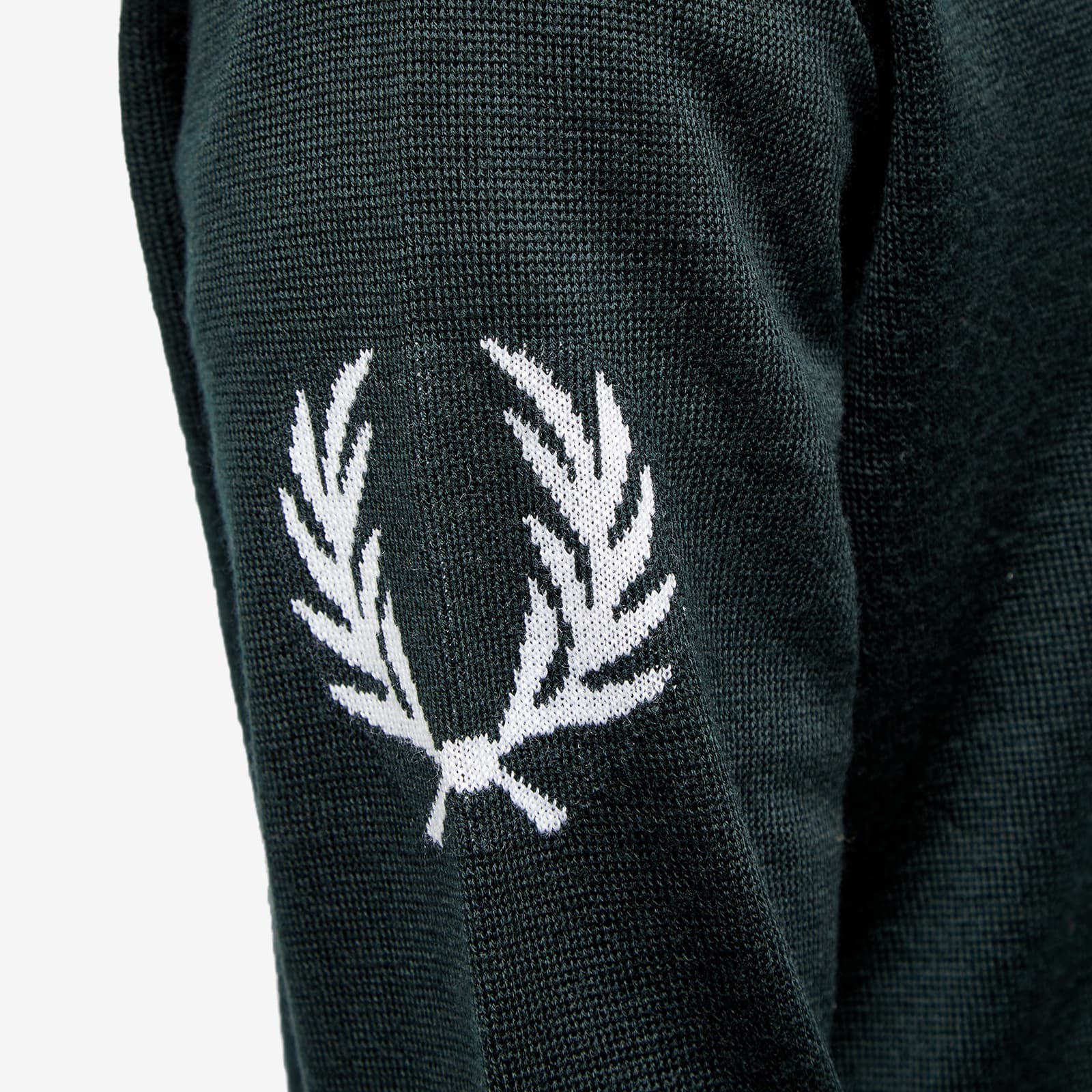 Fred Perry Laurel Wreath Cardigan Night Green | END. (GB)