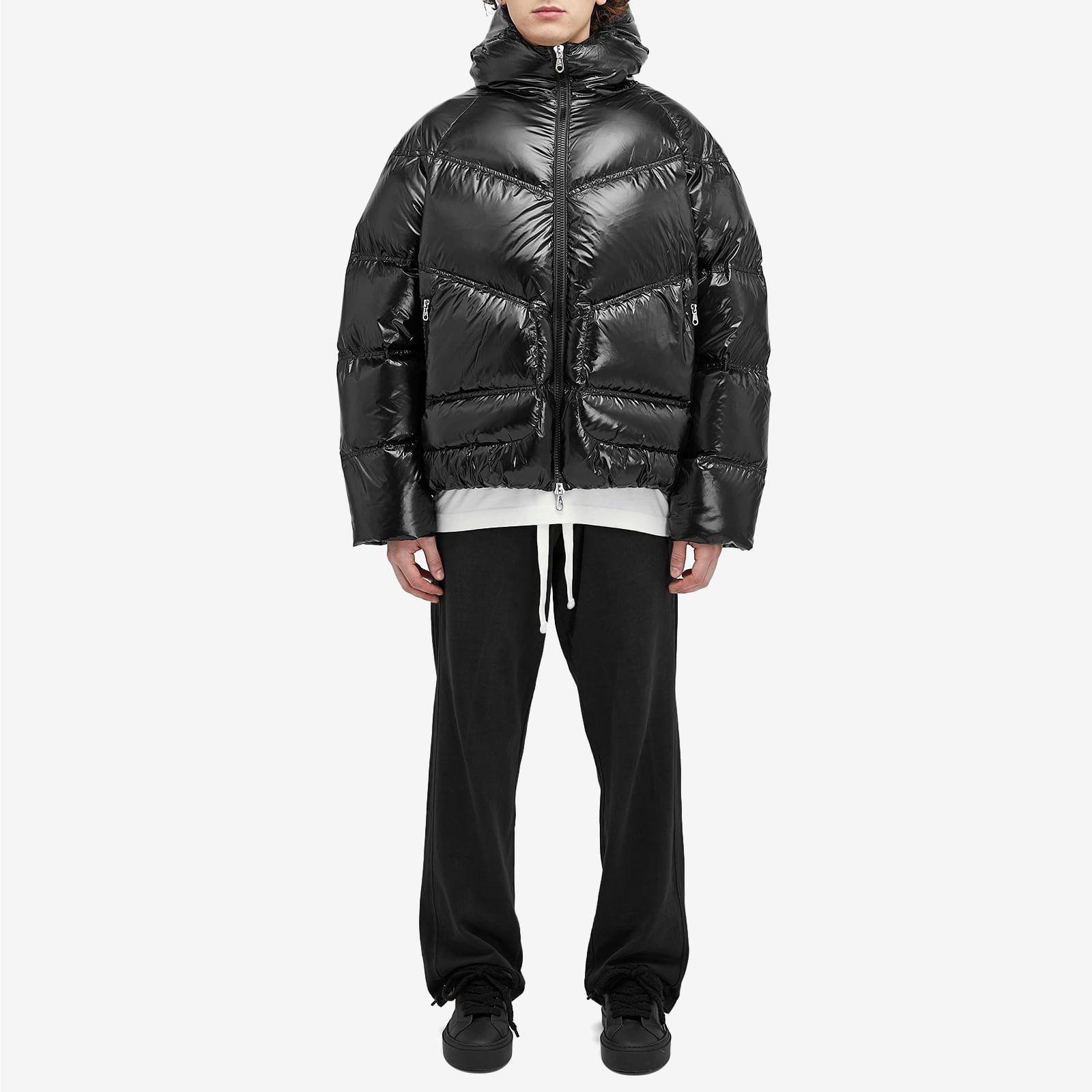 Cole Buxton Hooded Insulated Puffer Jacket Black | END. (US)