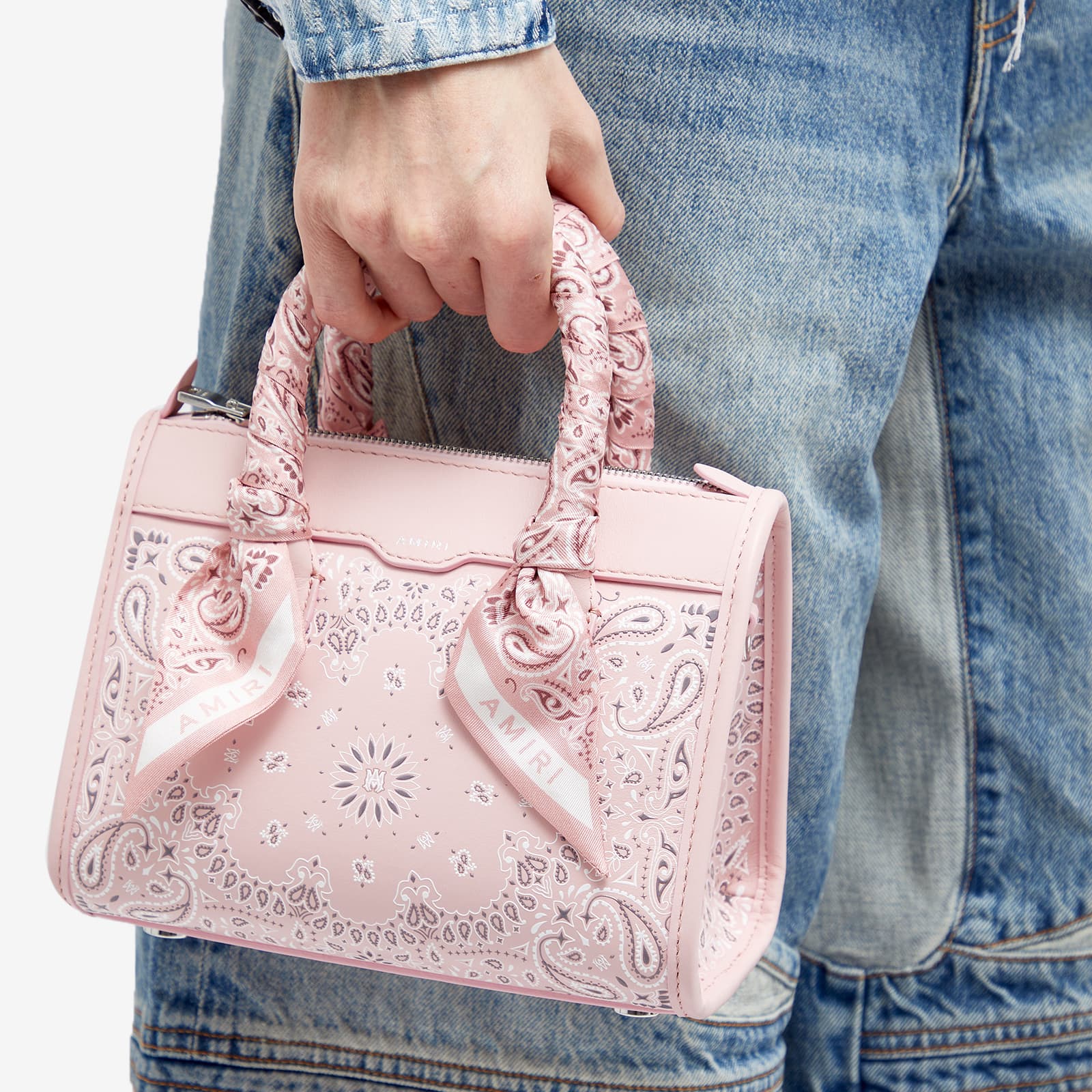 AMIRI Bandana Micro Triangle Bag Pink | END. (US)