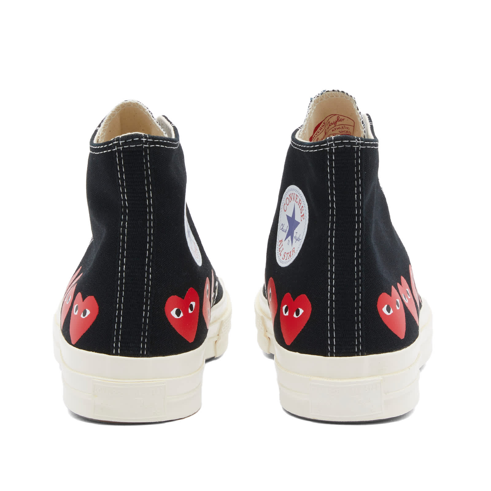 Comme des Garçons Play x Converse Multi Heart High Sneaker Black | END.