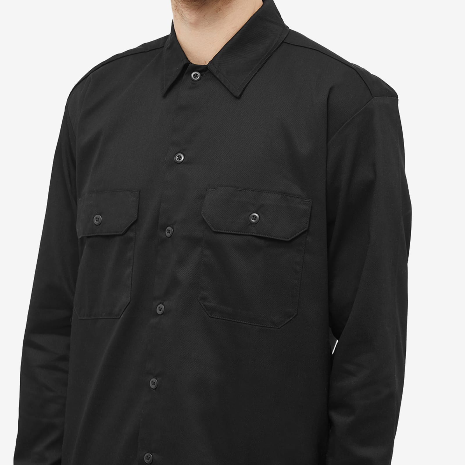 Dickies Long Sleeve Work Shirt Black End Ar
