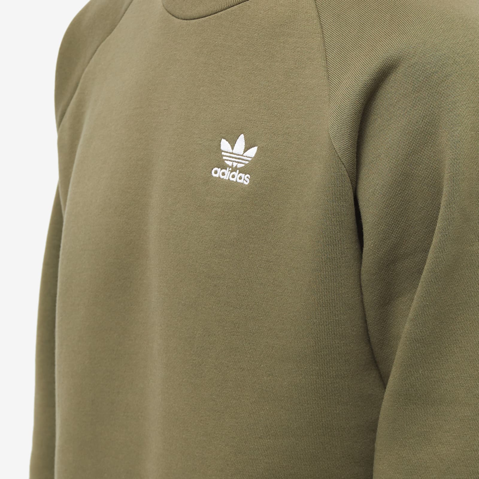 Adidas Essential Crew Sweat Olive Strata | END. (US)