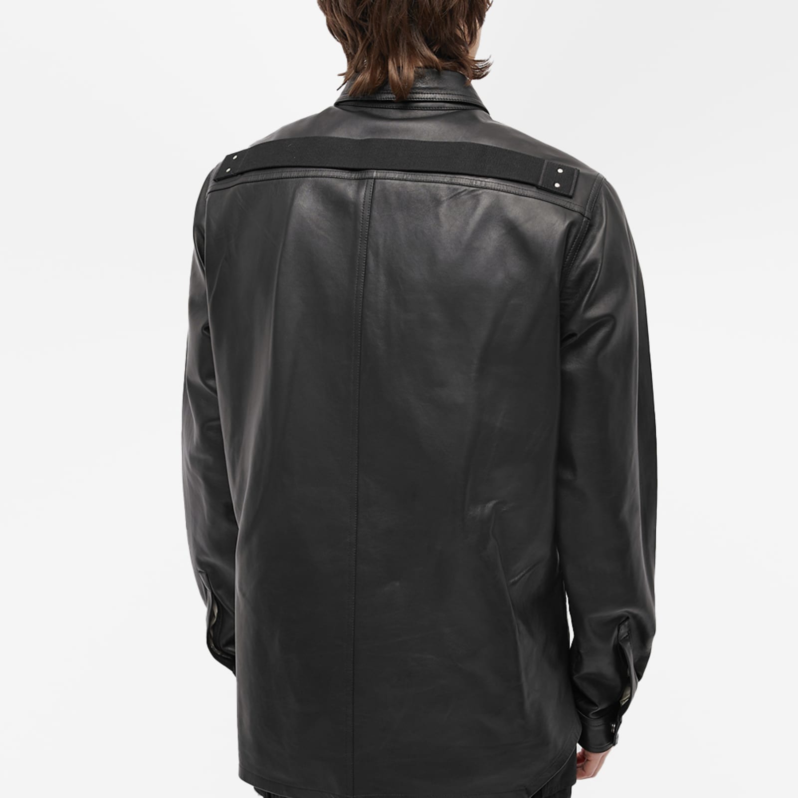 Rick Owens Leather Overshirt Black | END. (KR)