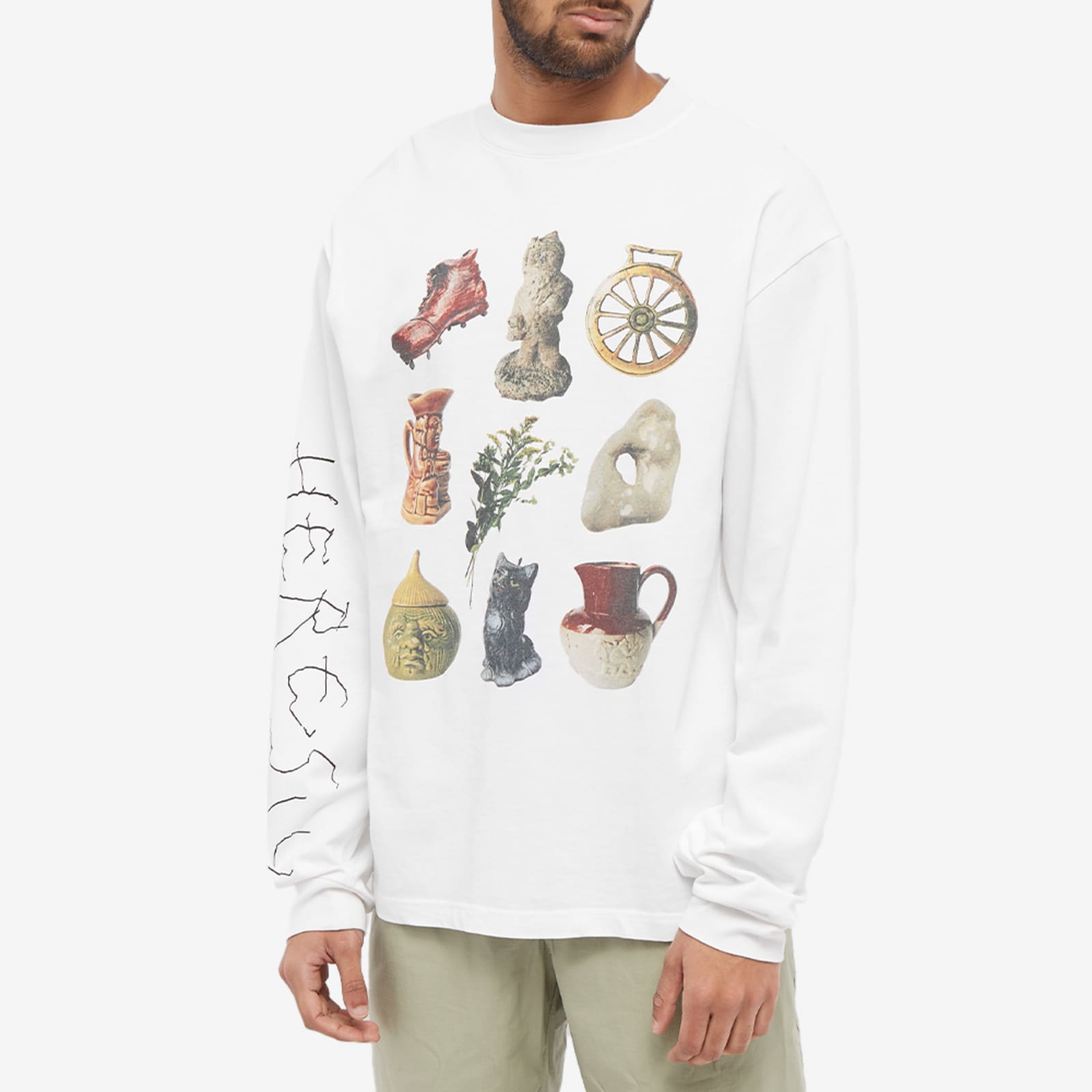 Heresy Long Sleeve Relics T-Shirt White | END. (GB)