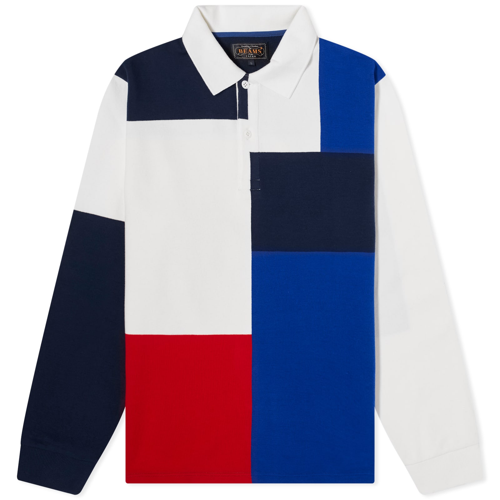 Beams Plus Colour Block Knit Rugby Shirt Multi | END. (GB)