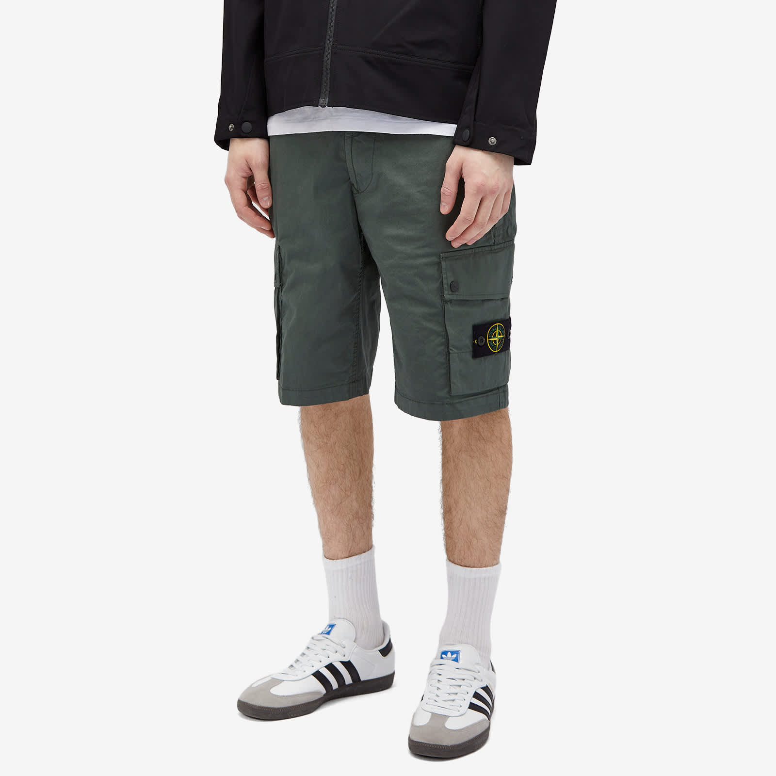 Stone Island Supima Cotton Cargo Shorts Musk | END. (GB)