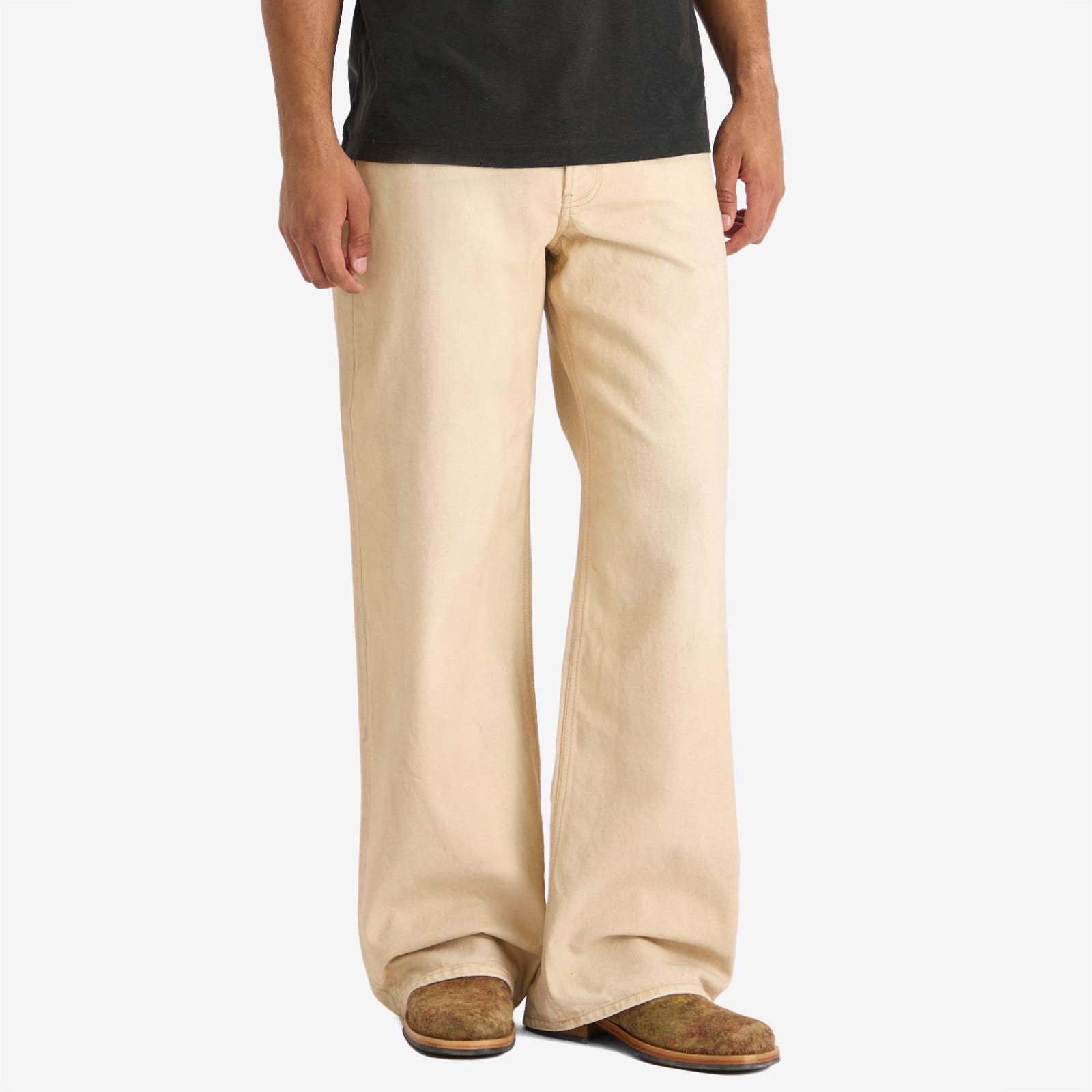 Acne Studios 1981 U Traffic Sand Wash Loose Fit Jeans Sand Beige | END ...