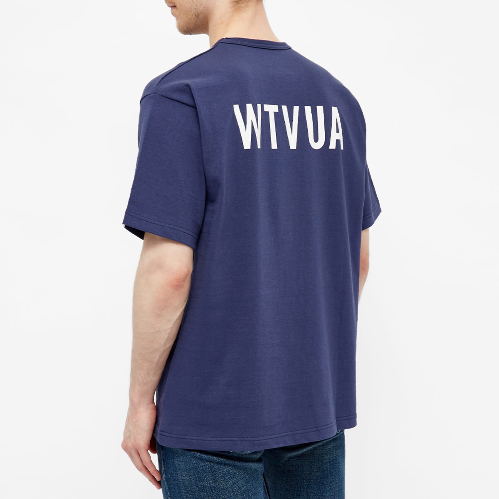 WTAPS Banner T-Shirt Navy | END. (AR)