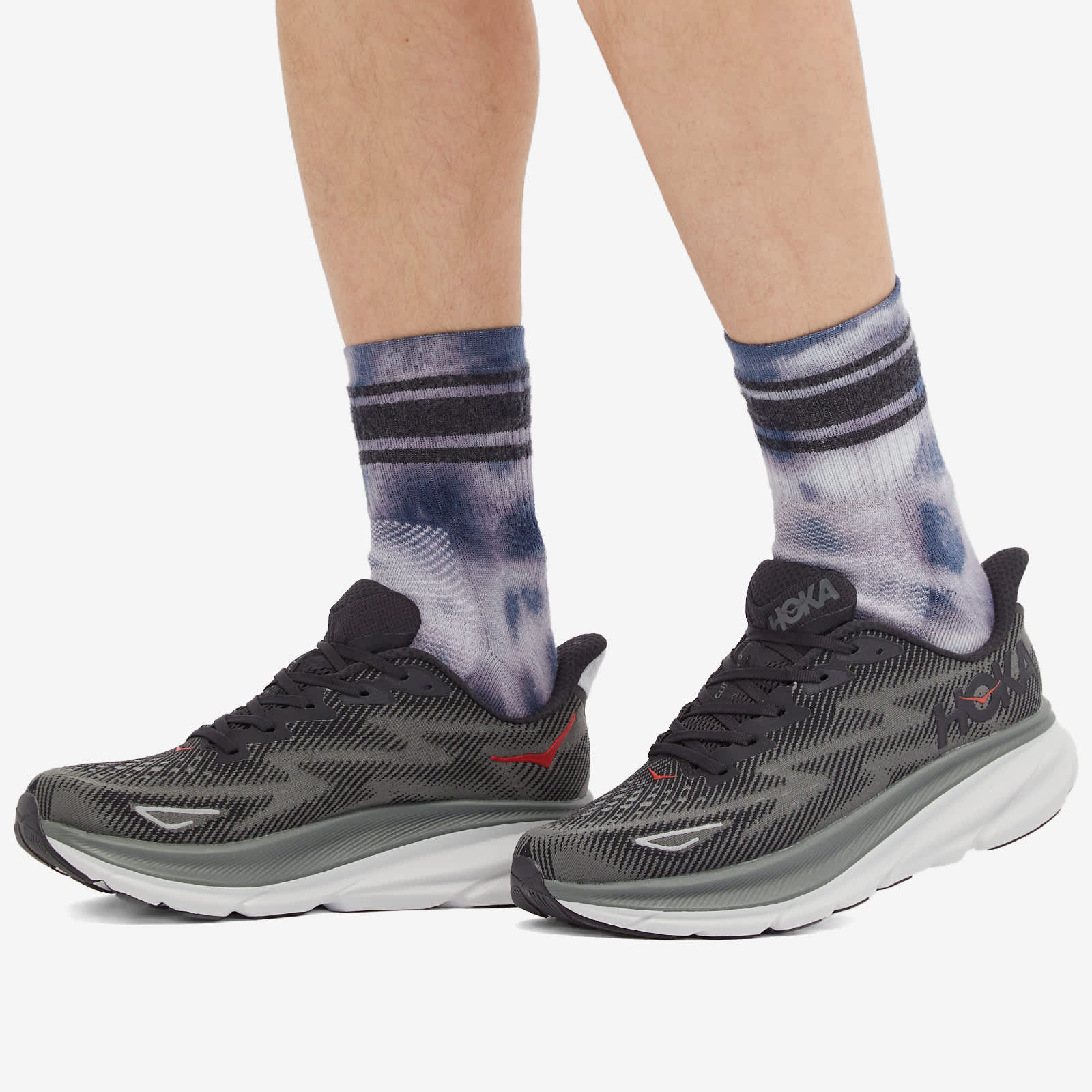 HOKA ONE ONE M Clifton 9 Black & Outer Orbit | END. (US)