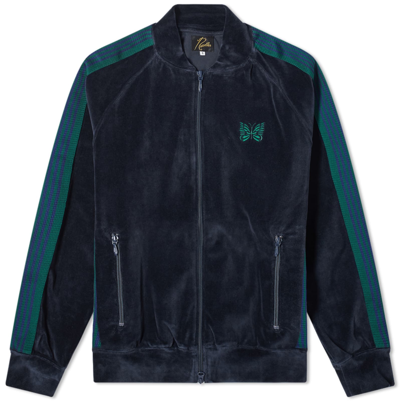 Needles Rib Collar Velour Track Jacket Navy | END. (Global)