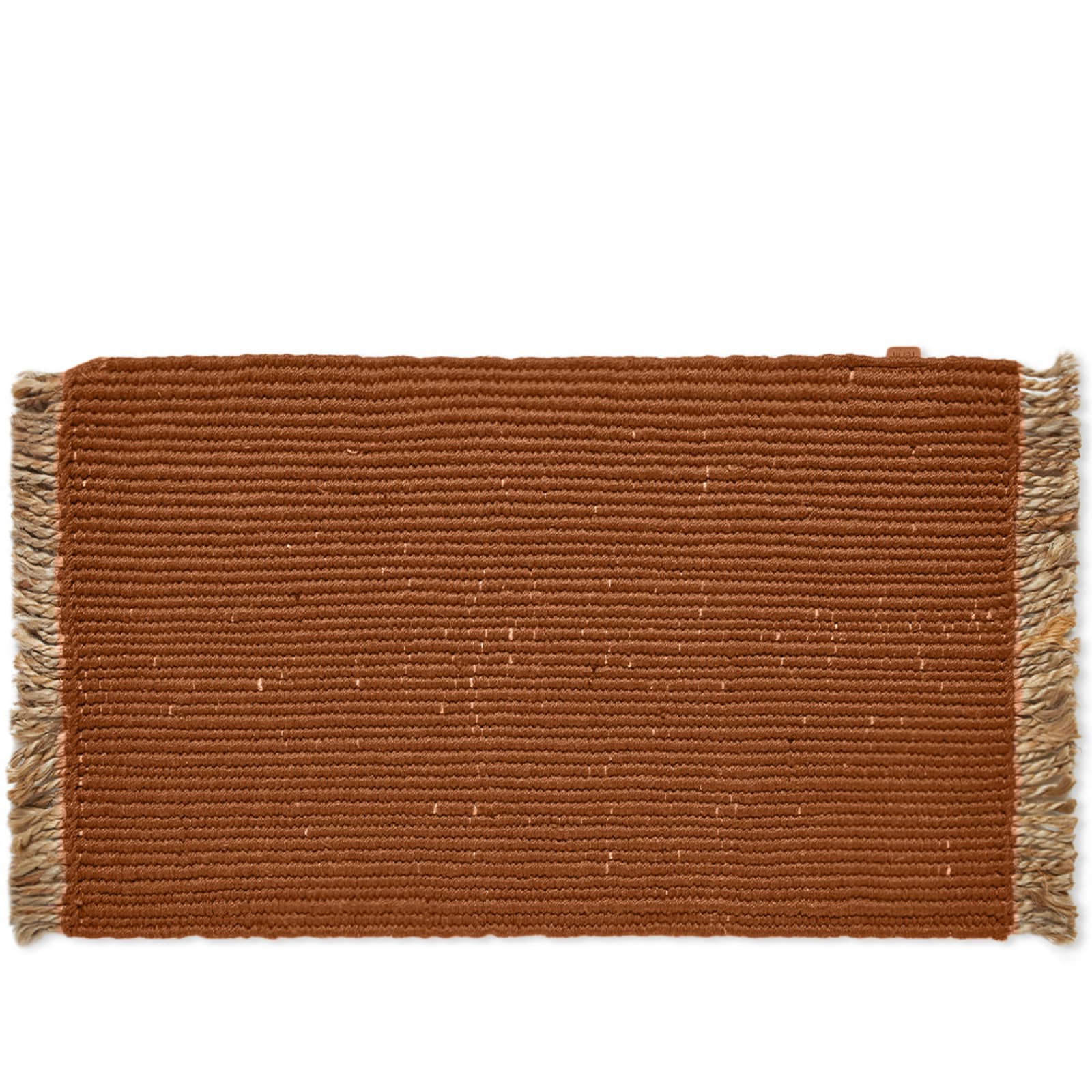 ferm LIVING Block Door Mat Dark Brick & Natural | END. (US)