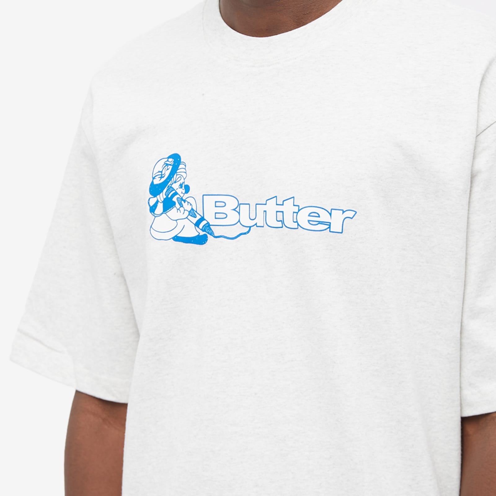 Butter Goods Crayon Logo T-Shirt Ash Grey | END.